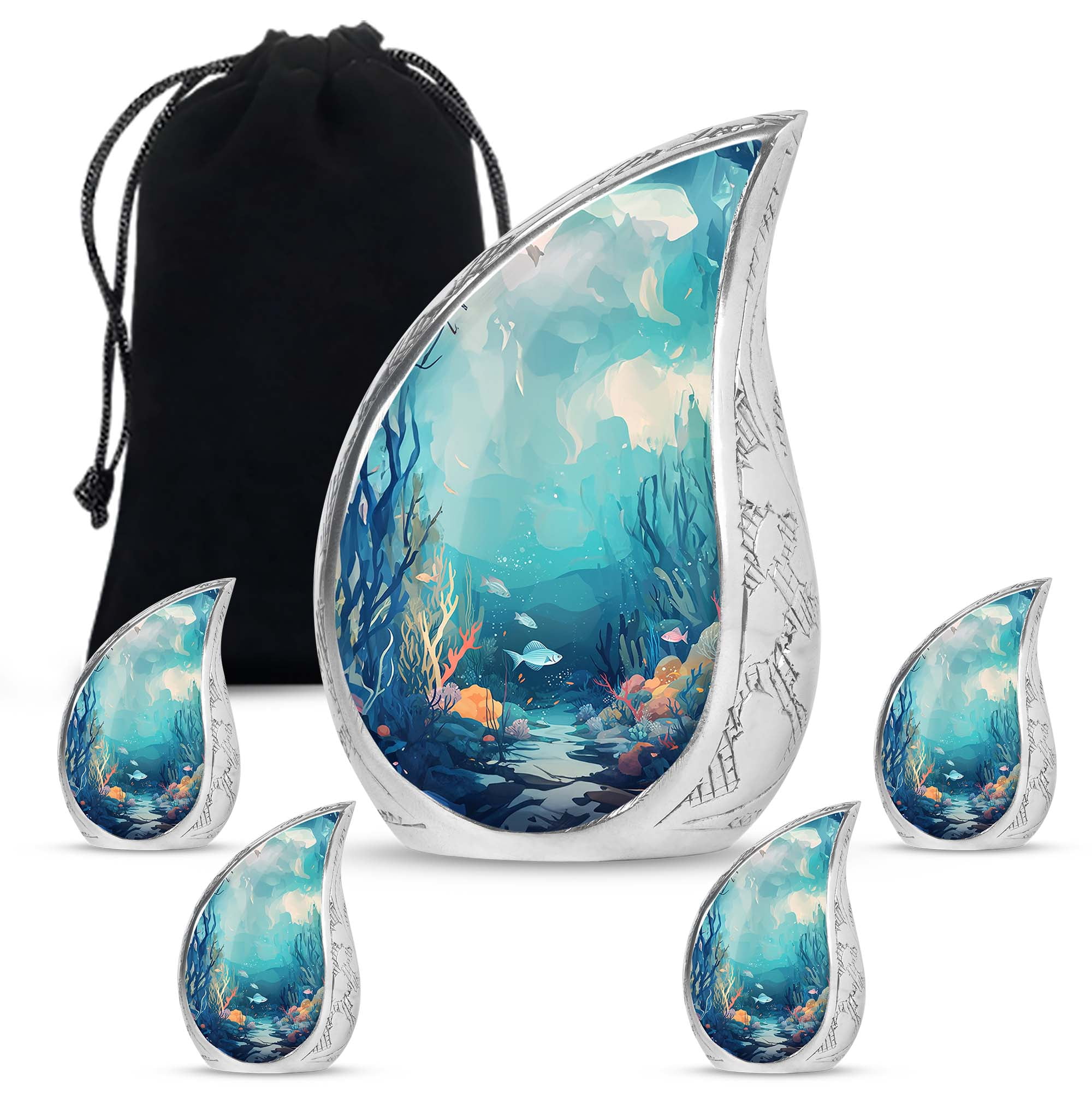 SUBSH Fish In Ocean - Cremation Urns For Ashes - Urn For Dad - Urns ...