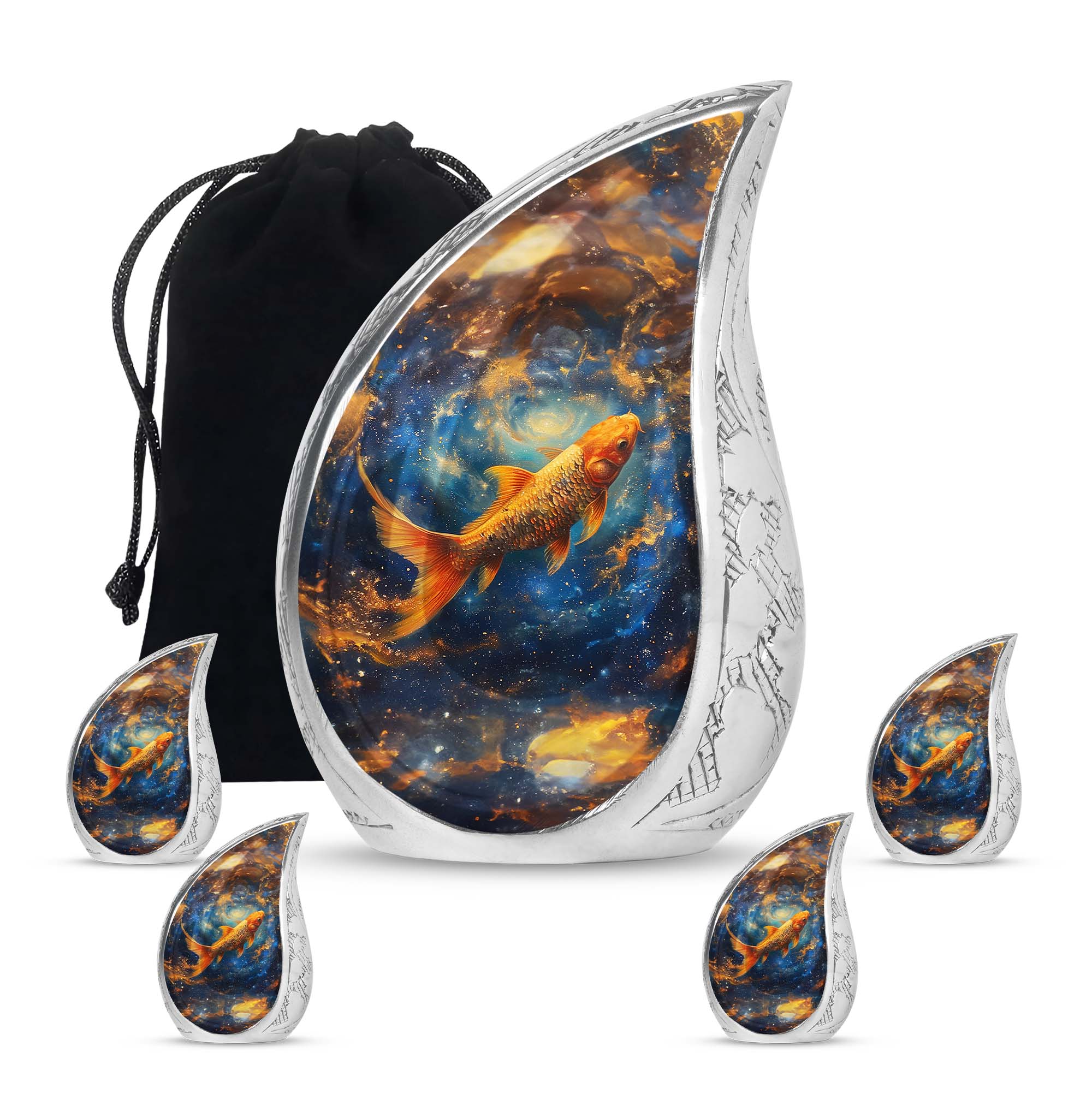 SUBSH Fish Urns For Ashes Adult Female - Urns For Human Ashes Large ...