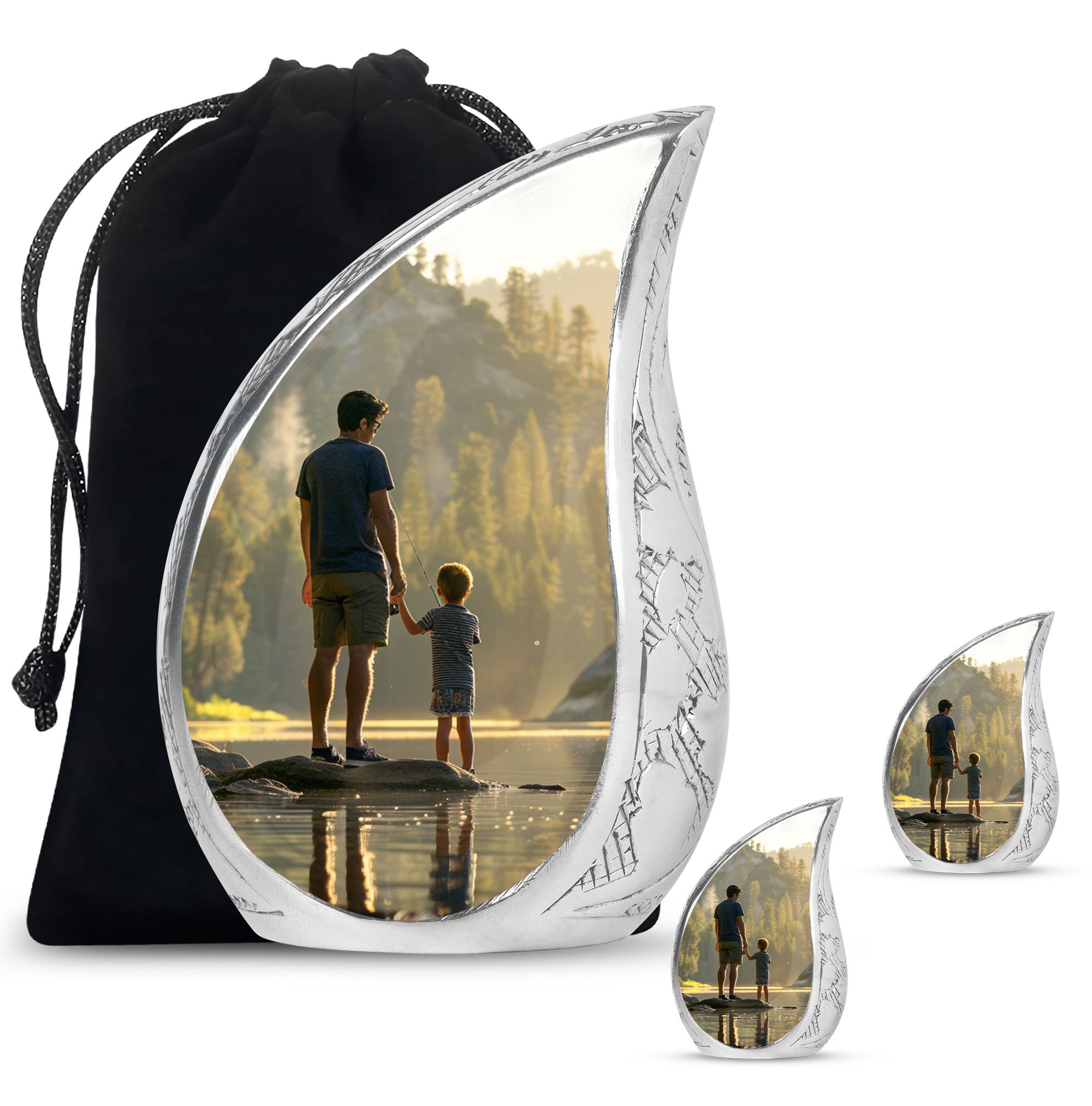 SUBSH Fishing Adult Urns For Human Ashes Men - Urns Adult - Funeral Urns For Adult Ashes Men ...