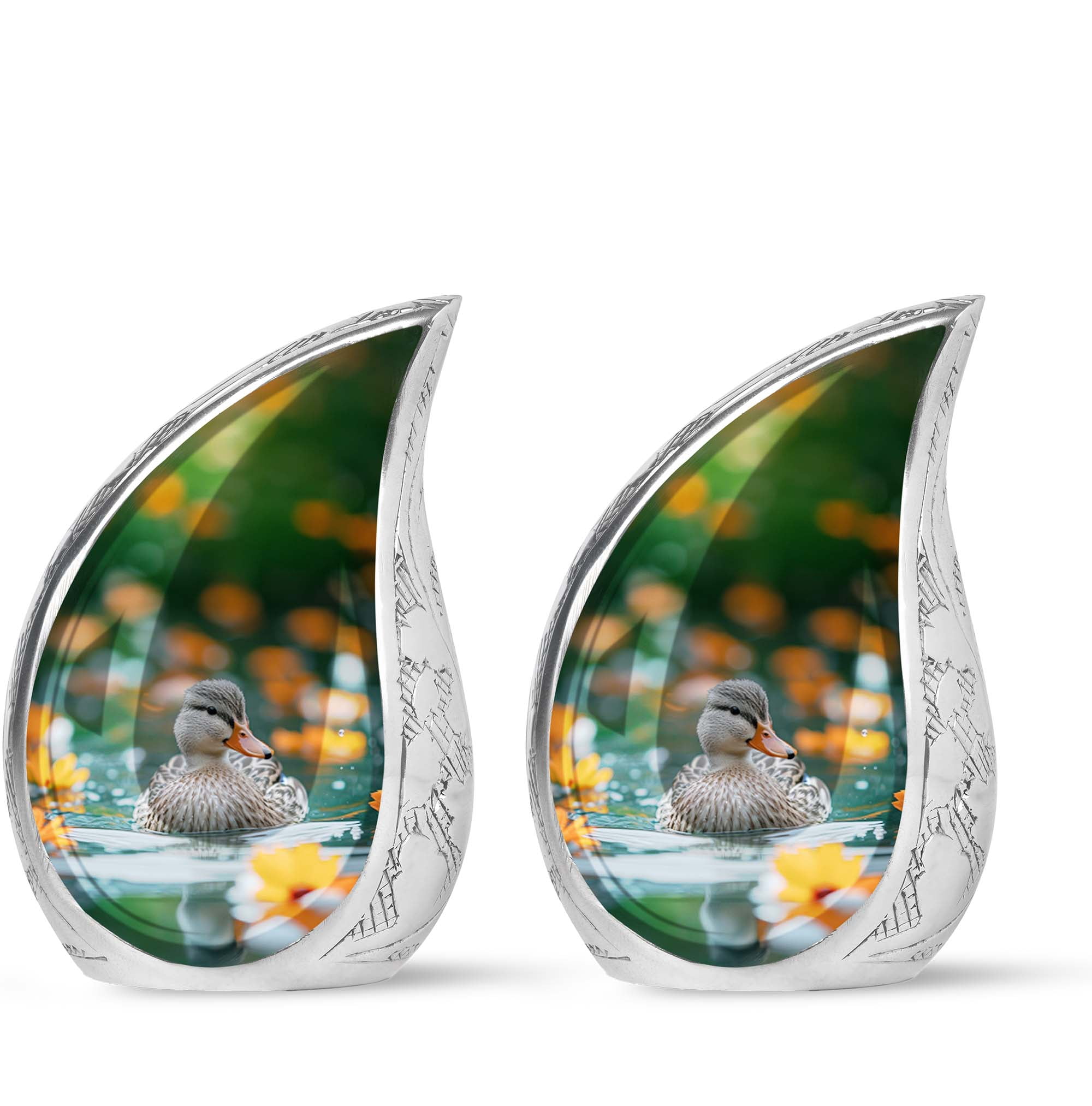 SUBSH Floral Duck Reflection - Cremation Urn For Adults - Cremation ...