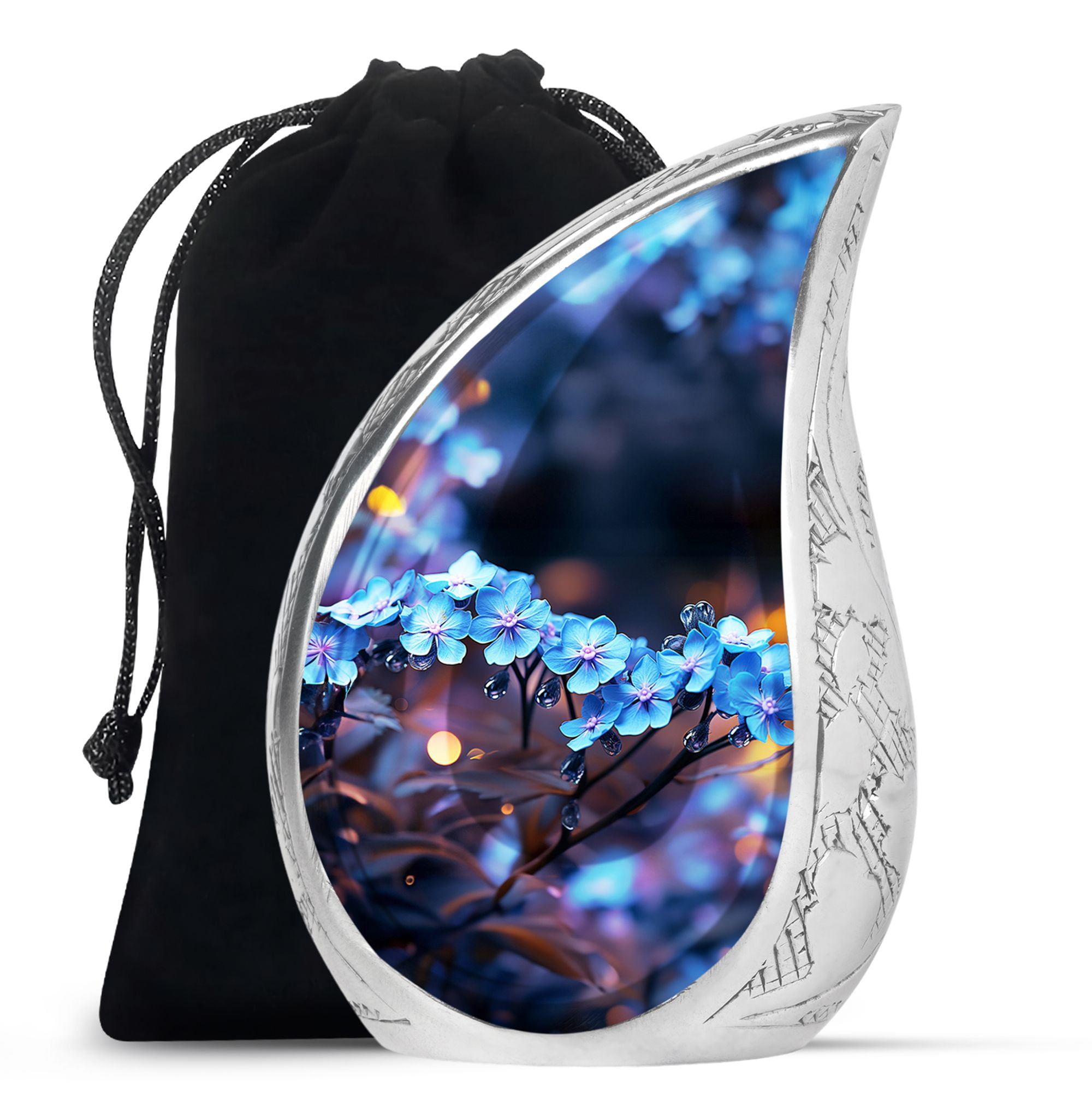 SUBSH Forget Me Not Blue Flower - Urns For Human Ashes Adult Female ...