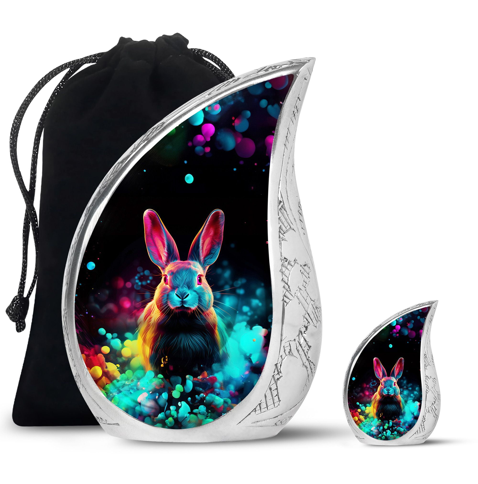 SUBSH Galactic Color Burst Rabbit - Urn For Human Ashes - Urn For Ashes ...
