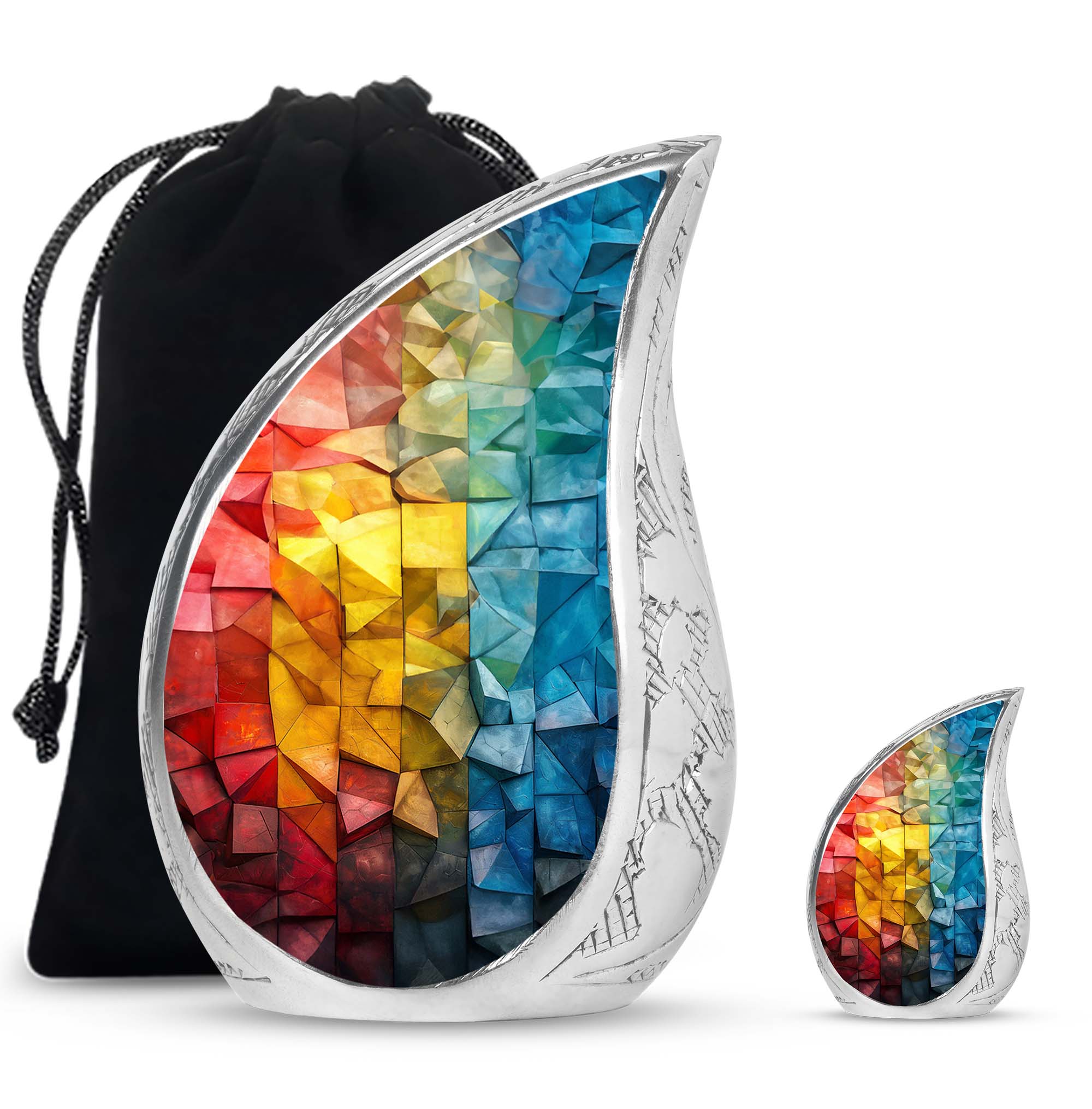 SUBSH Geometric Temperature Gradient - Cremation Urns For Adult Ashes ...