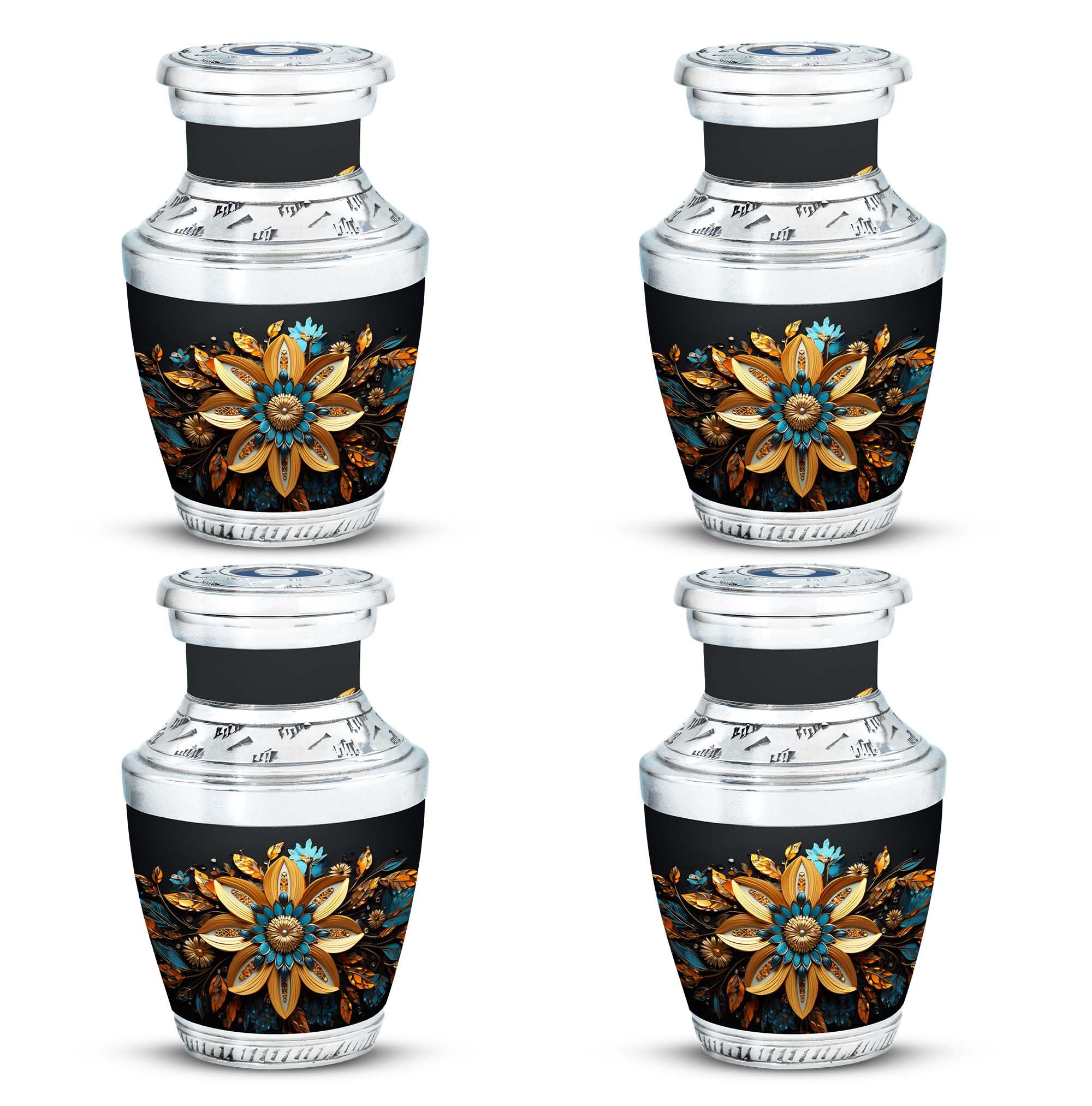 SUBSH Gilded Petals - Small Urn for Ashes - Little Urns - Cremation ...