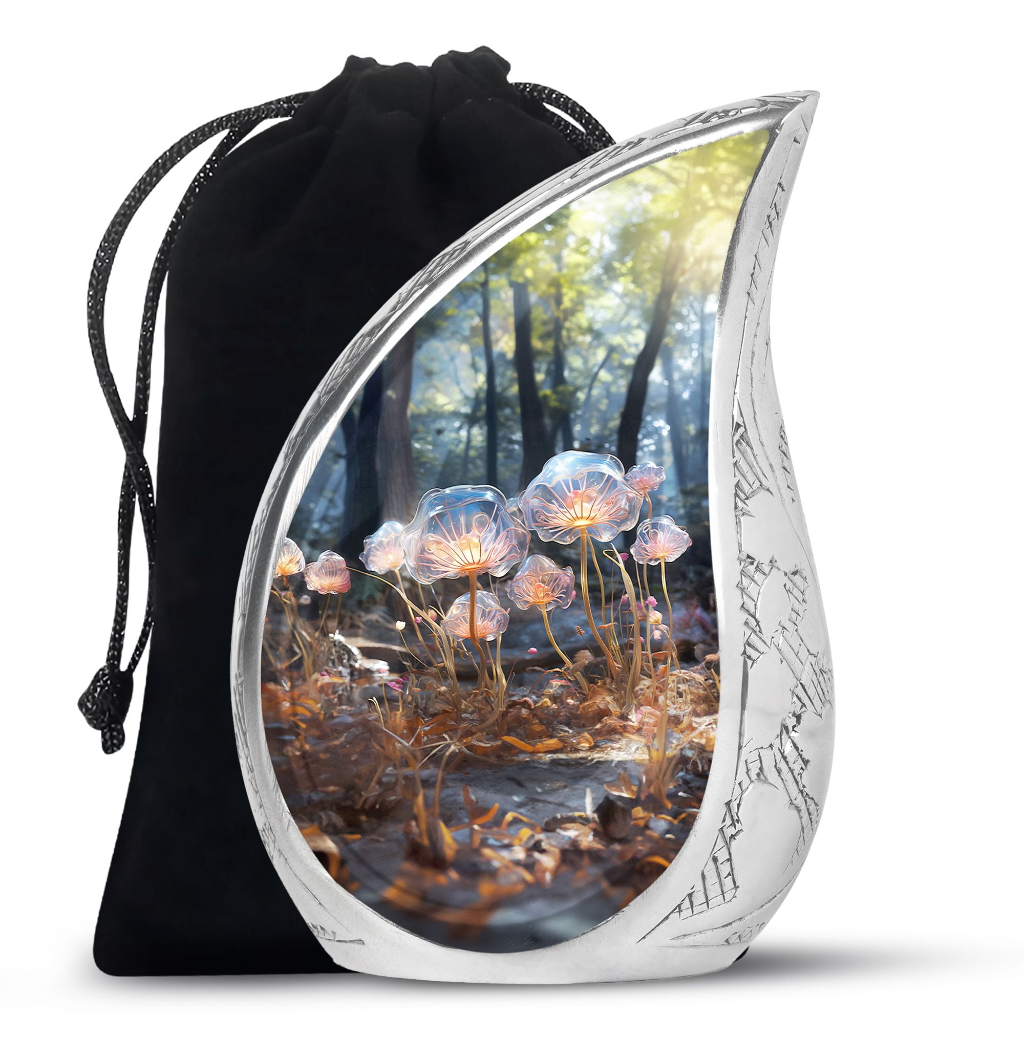 SUBSH Glass Mushroom - Urns For Human Ashes Adult - Urns For Human ...
