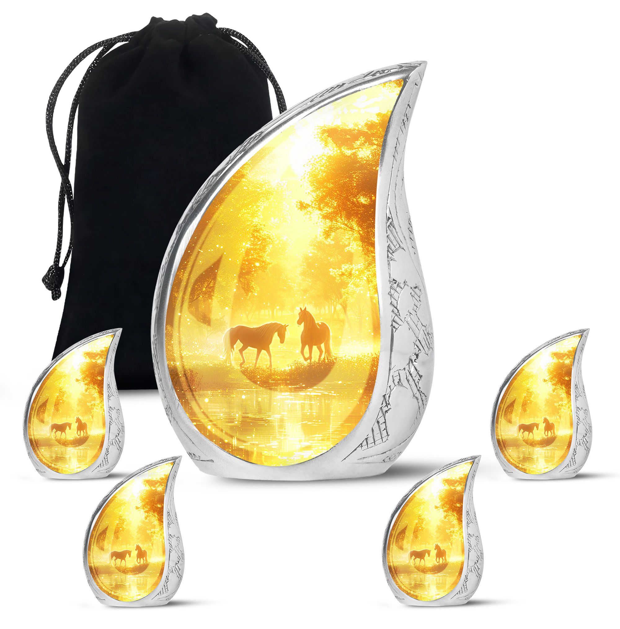 SUBSH Golden Forest Serenity - Urns For Human Ashes Adult Man - Urn For Adult Woman - Funeral ...