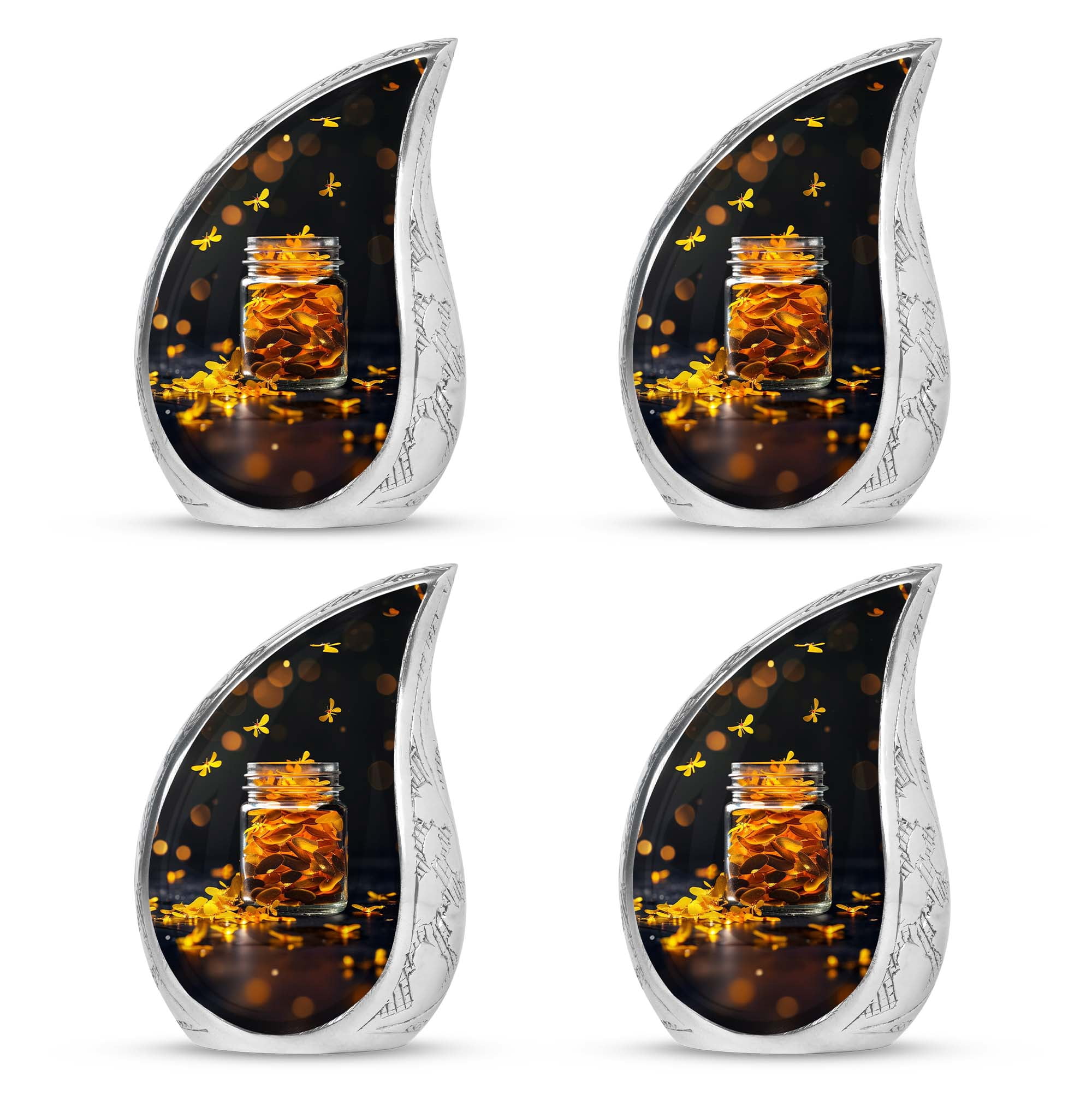 SUBSH Honey Pot Cremation Urns For Adult Ashes Women - Burial Urns For ...