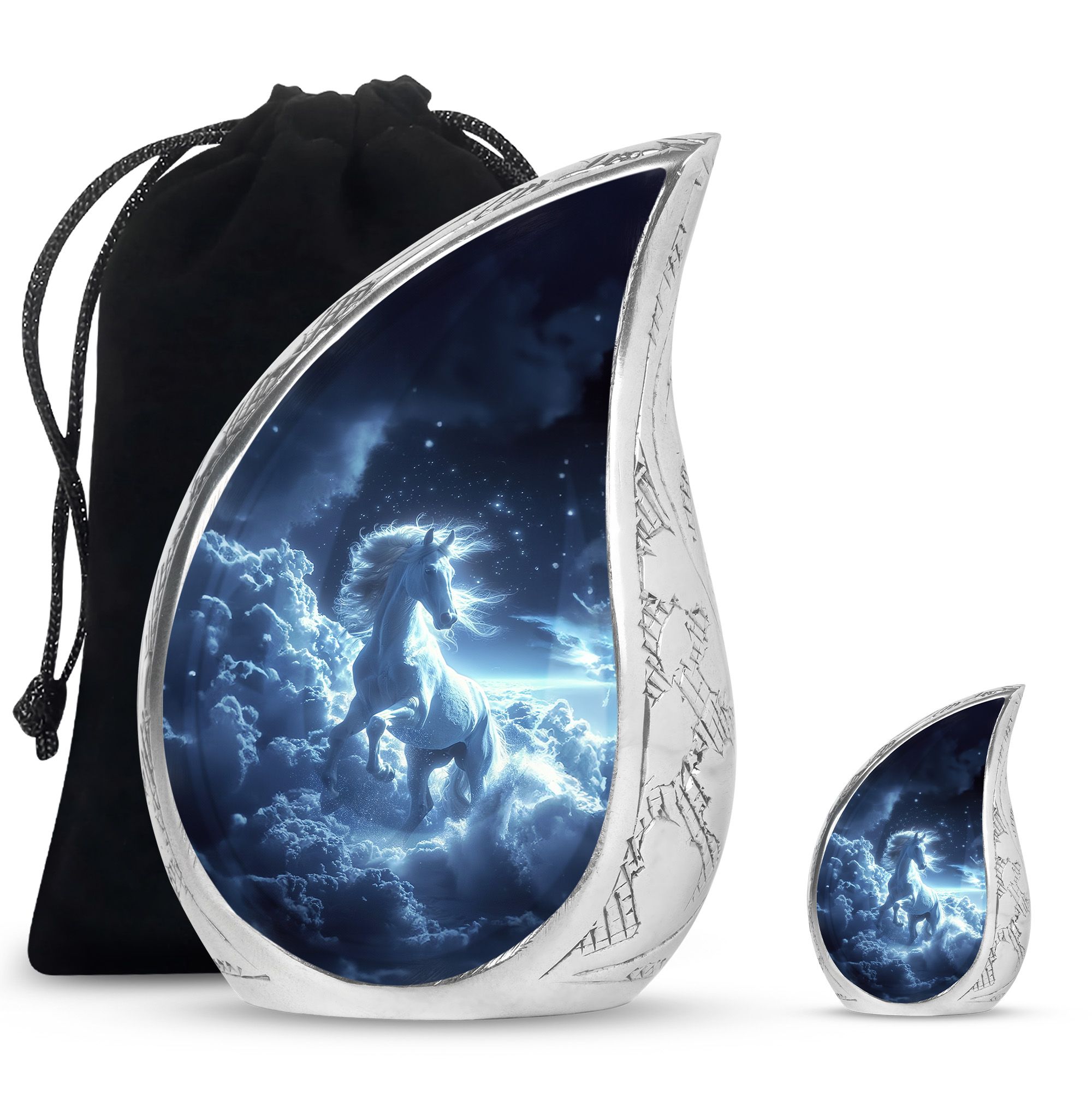 SUBSH Horse Cremation Urns For Adults - Urn For Dad - Urns For Ashes Adult Male Small - Combo 1 ...