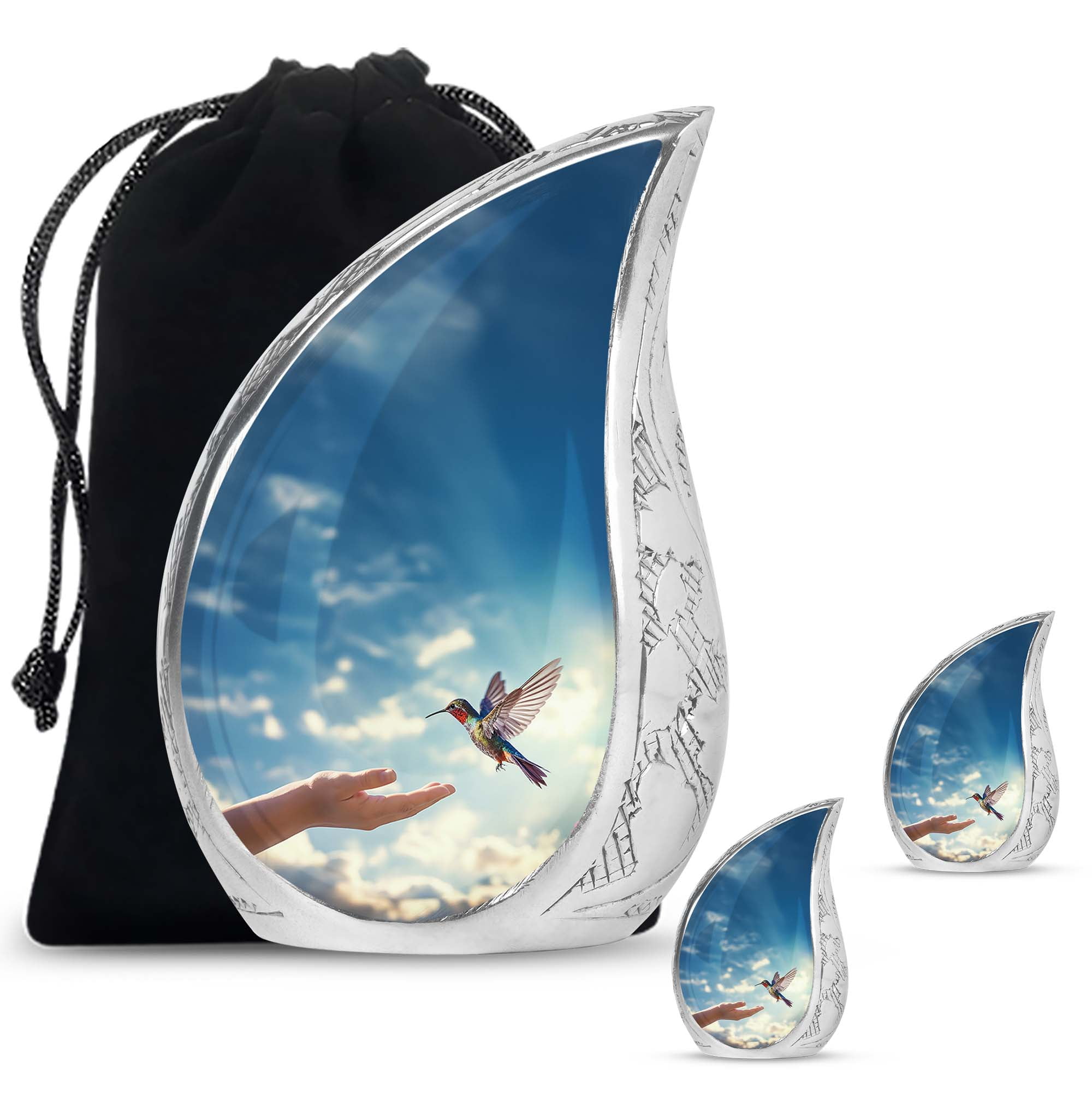SUBSH Humming Birds Flying From Hand - Urn For Human Ashes - Adult ...