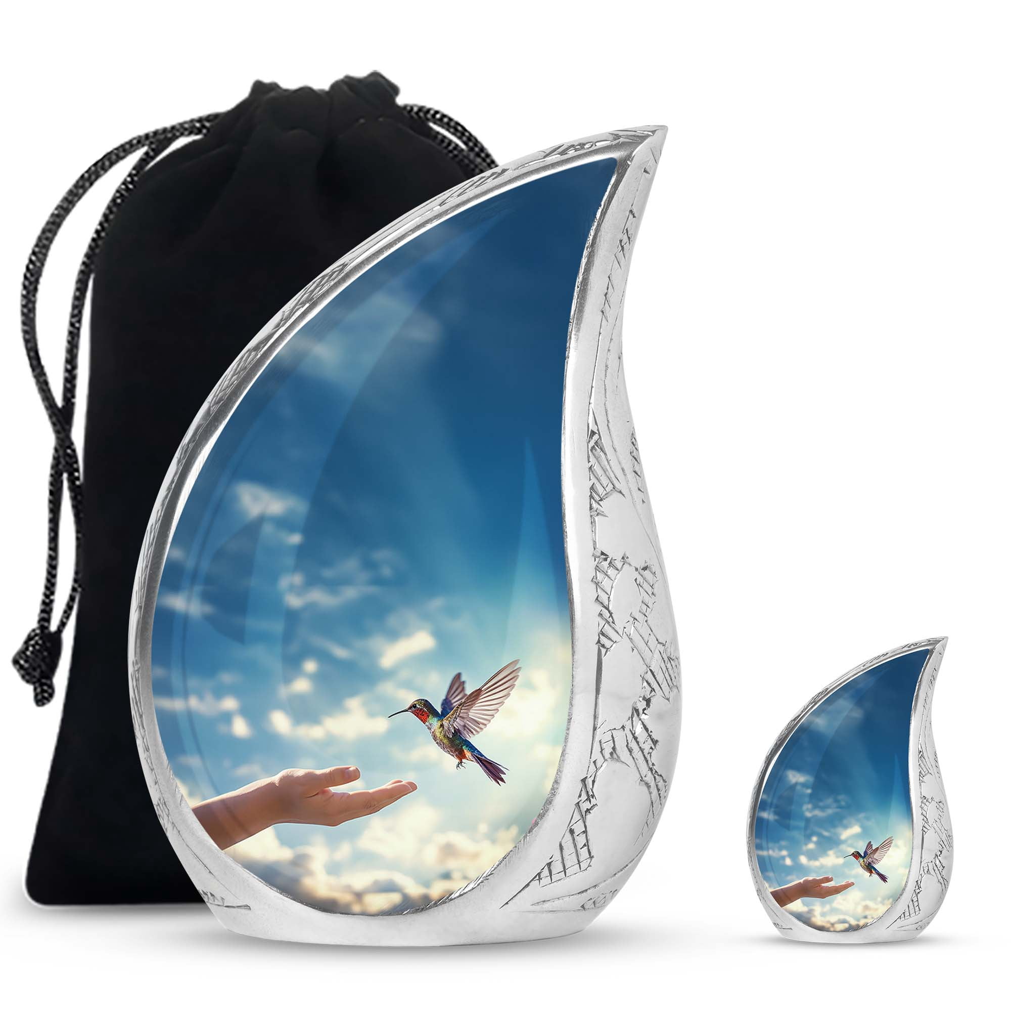 SUBSH Humming Birds Flying From Hand - Large Urns For Human Ashes Adult ...