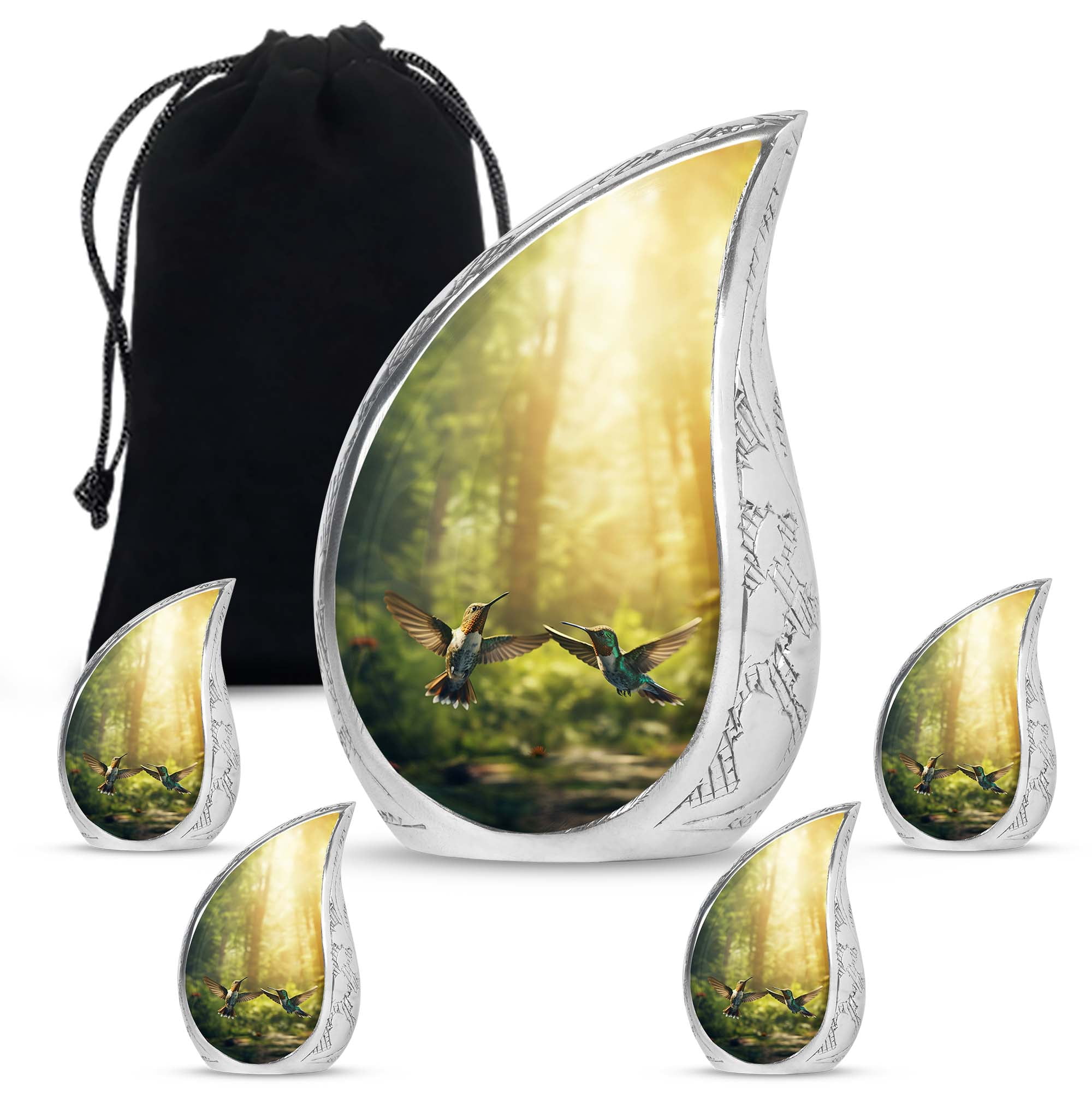 SUBSH Humming Birds Flying Together - Cremation Urns For Human Ashes ...