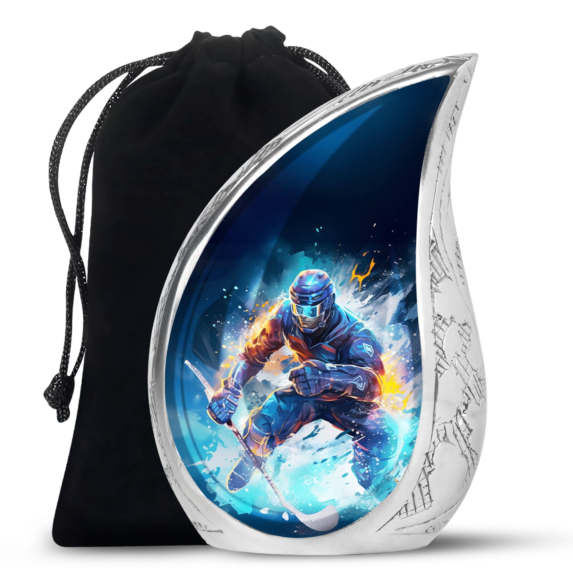 SUBSH Ice Hockey Player In Full Stride - Cremation Urns Adult - Large ...