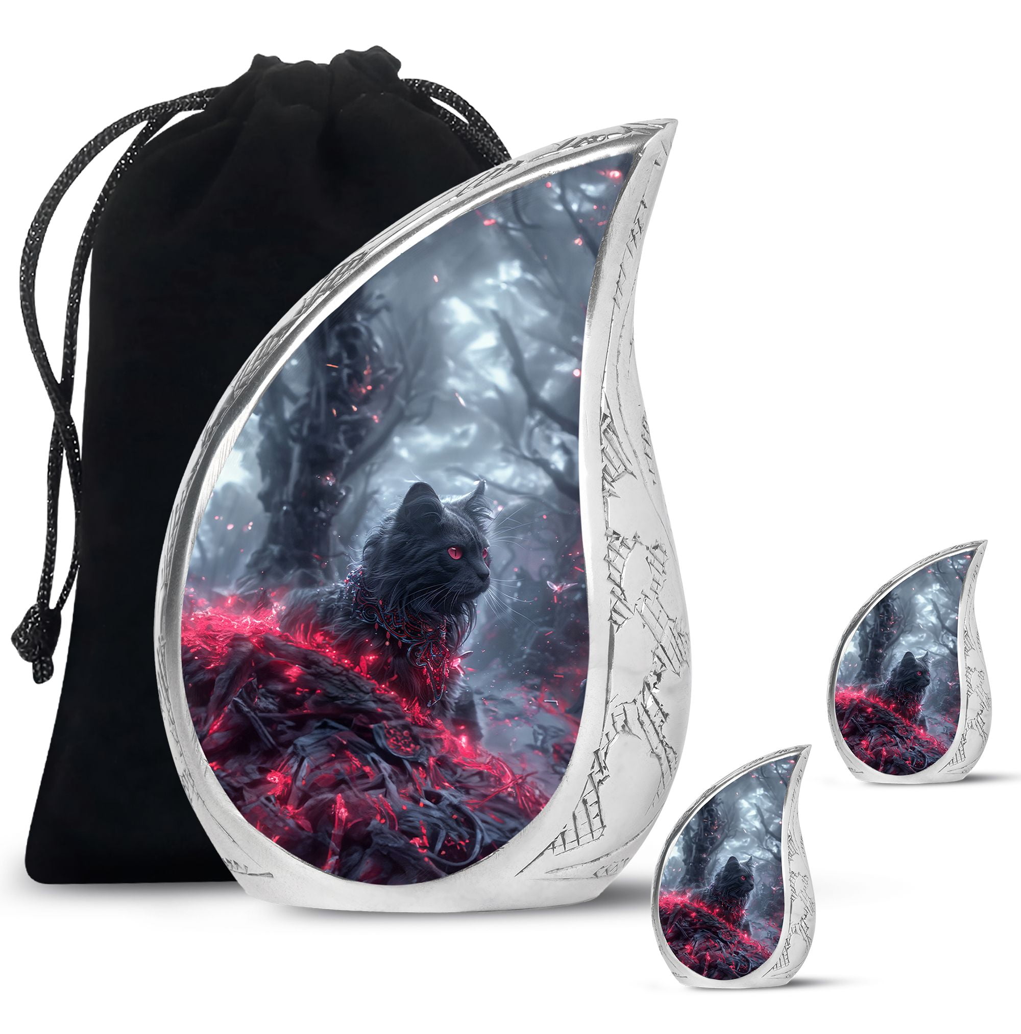 SUBSH Infernal Feline Gaze - Cremation Urns For Human Ashes - Urns For ...