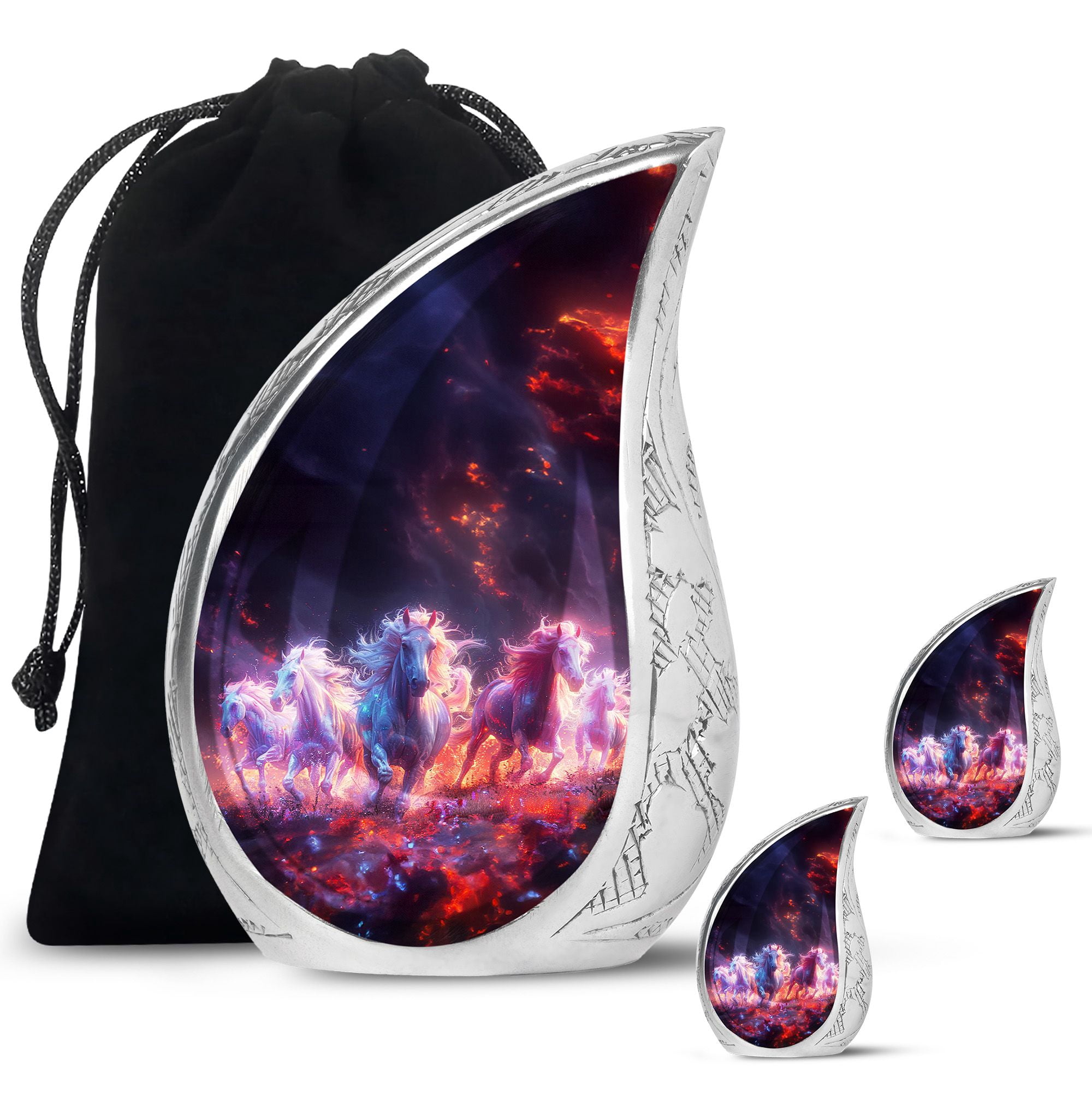 SUBSH Inferno Equine Spirits - Small Keepsake Cremation Urns - Small ...