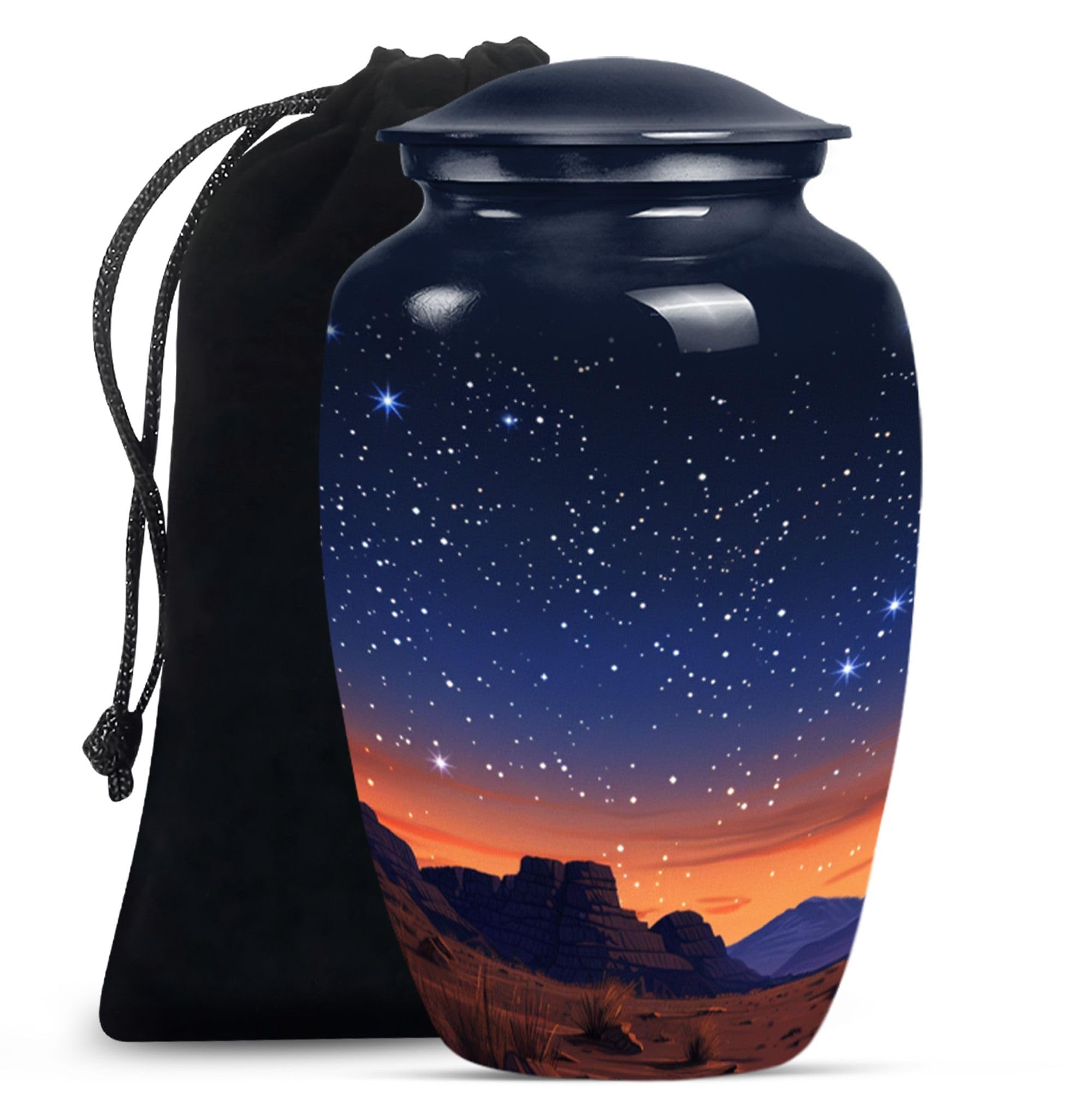 SUBSH Lighting Nature Cremation Urn, 10 Inch Urn for Ashes, Large ...