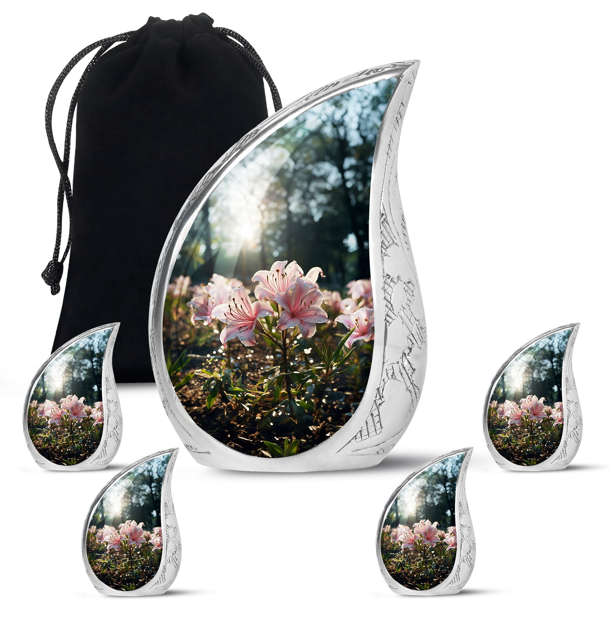 SUBSH Lilly With Water Drop - Cremation Urns For Women - Urn For Ashes Adult Male - Urns For ...