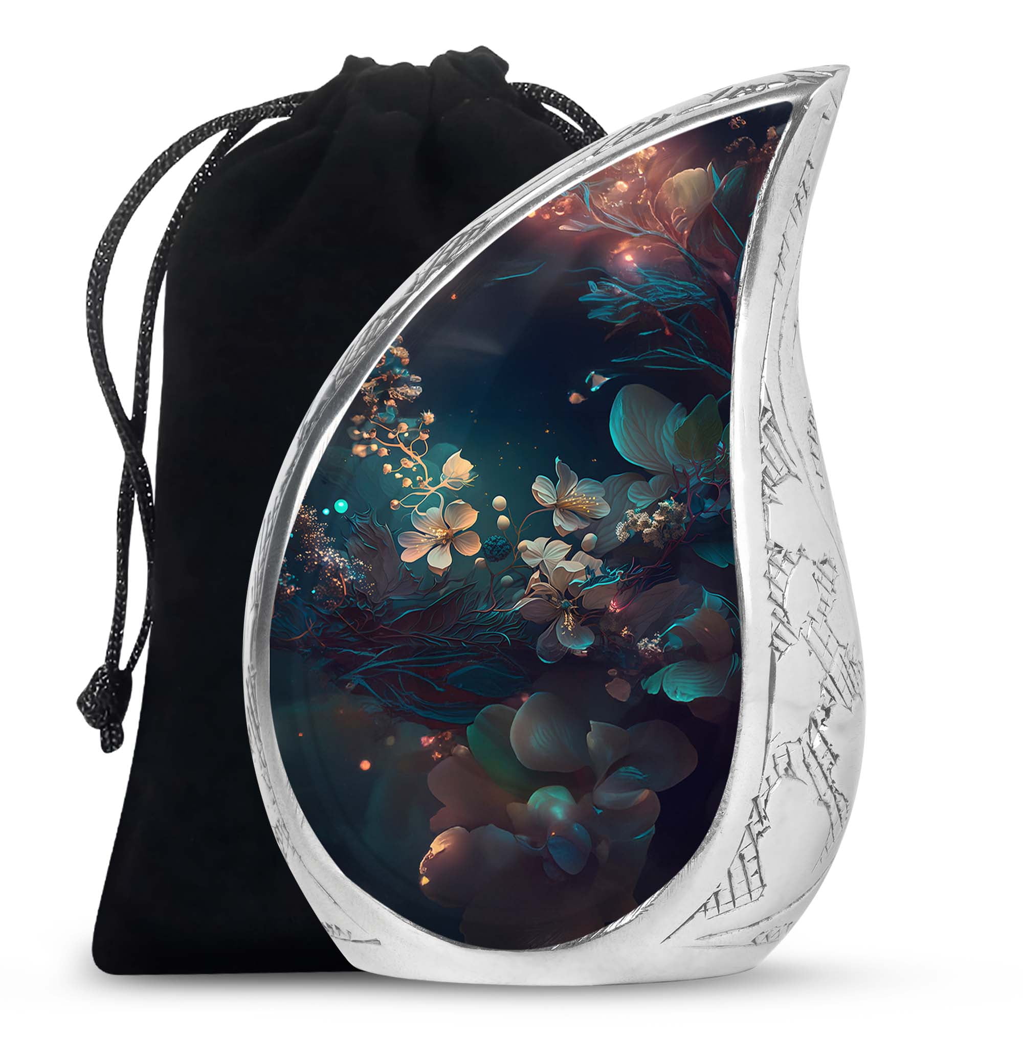 SUBSH Magical Iridescent Flowers - Large Urn For Ashes - Cremation Urns Human - Large Urns - 10 ...