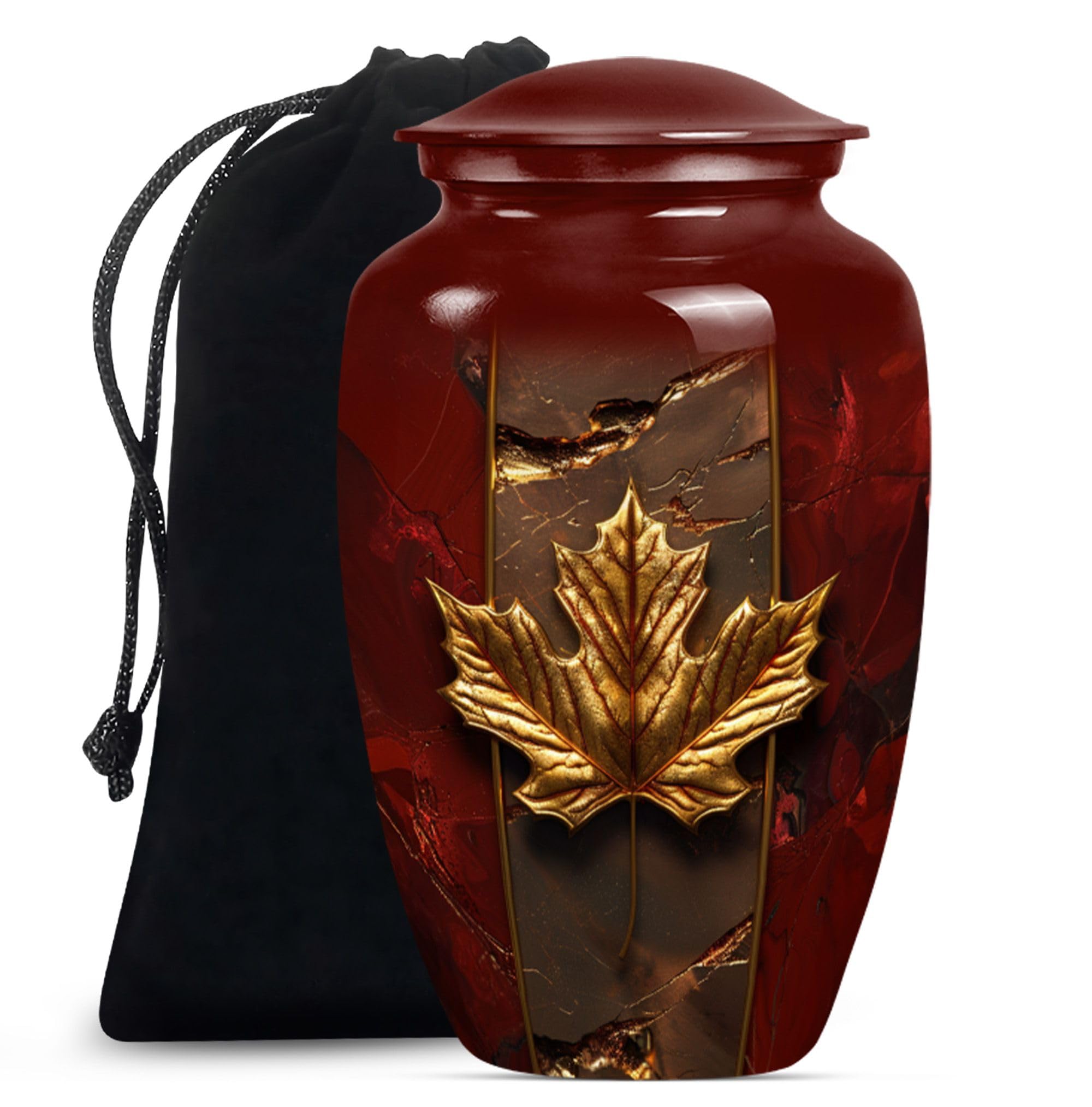SUBSH Mapple Leaf Urn - Cremation Urns for Women - Cremation Companion ...