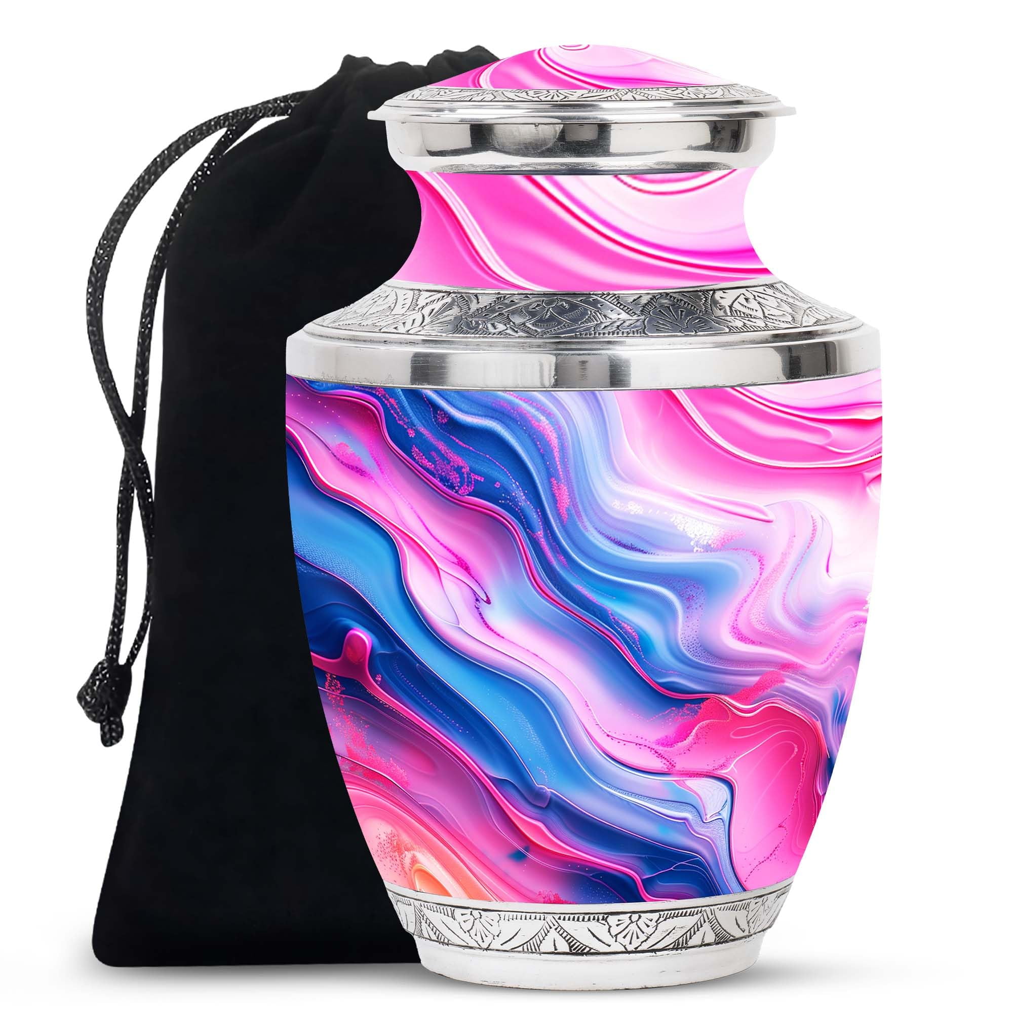 SUBSH Marble Design Metal Urn - Marble Urn for Ashes Adult Male - Urnas ...