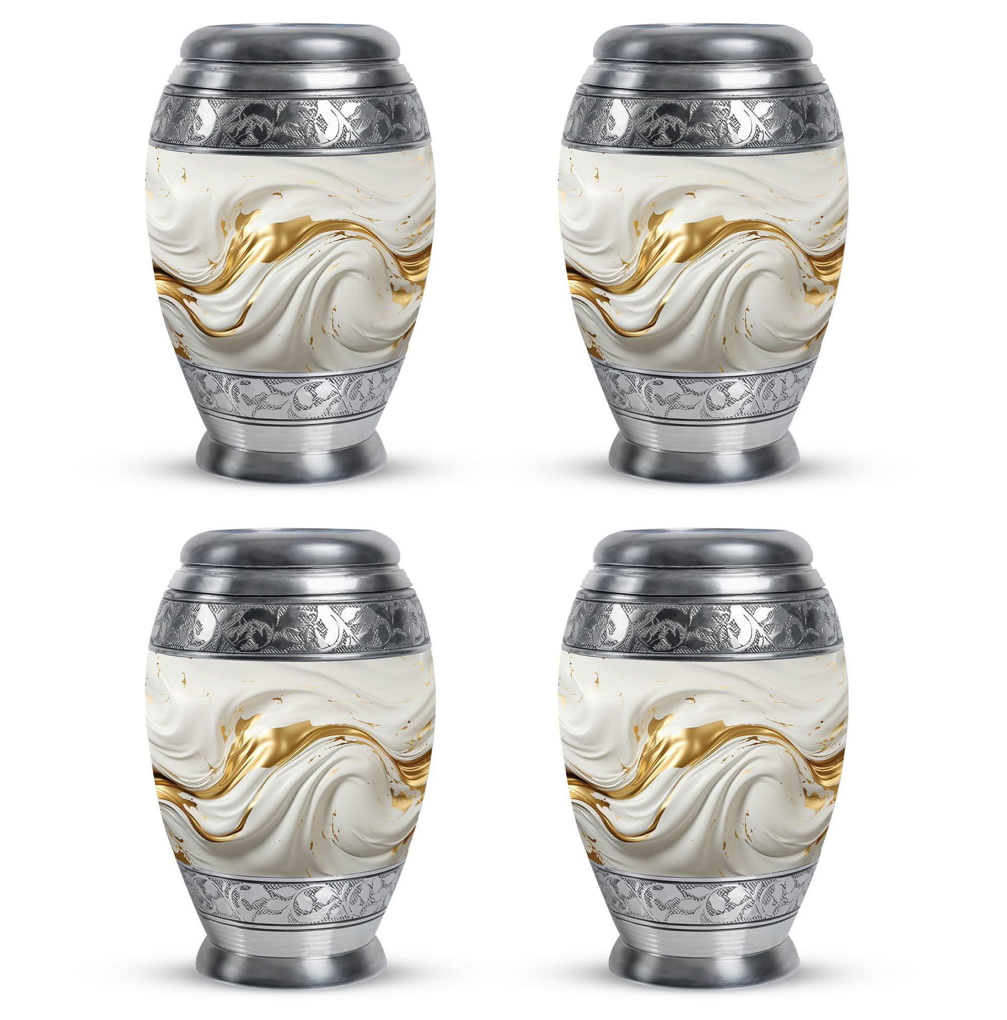 SUBSH Marble Design Metal Urn - Marble Urn for Burial - Containers ...