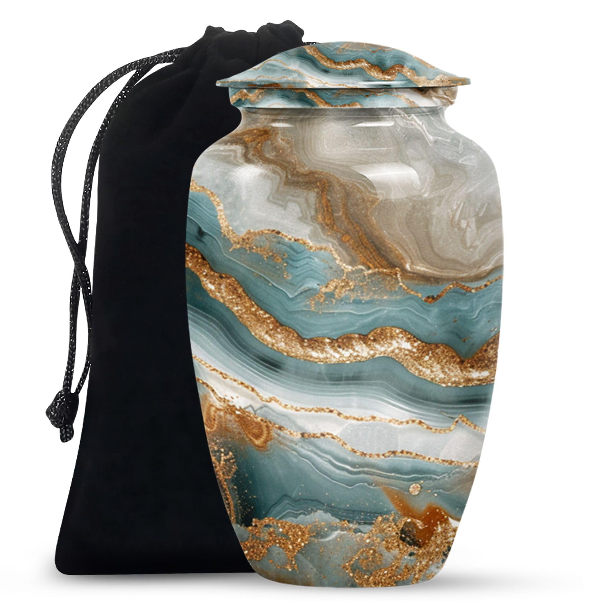 SUBSH Marble Design Metal Urn - Containers - Funeral Decorations ...