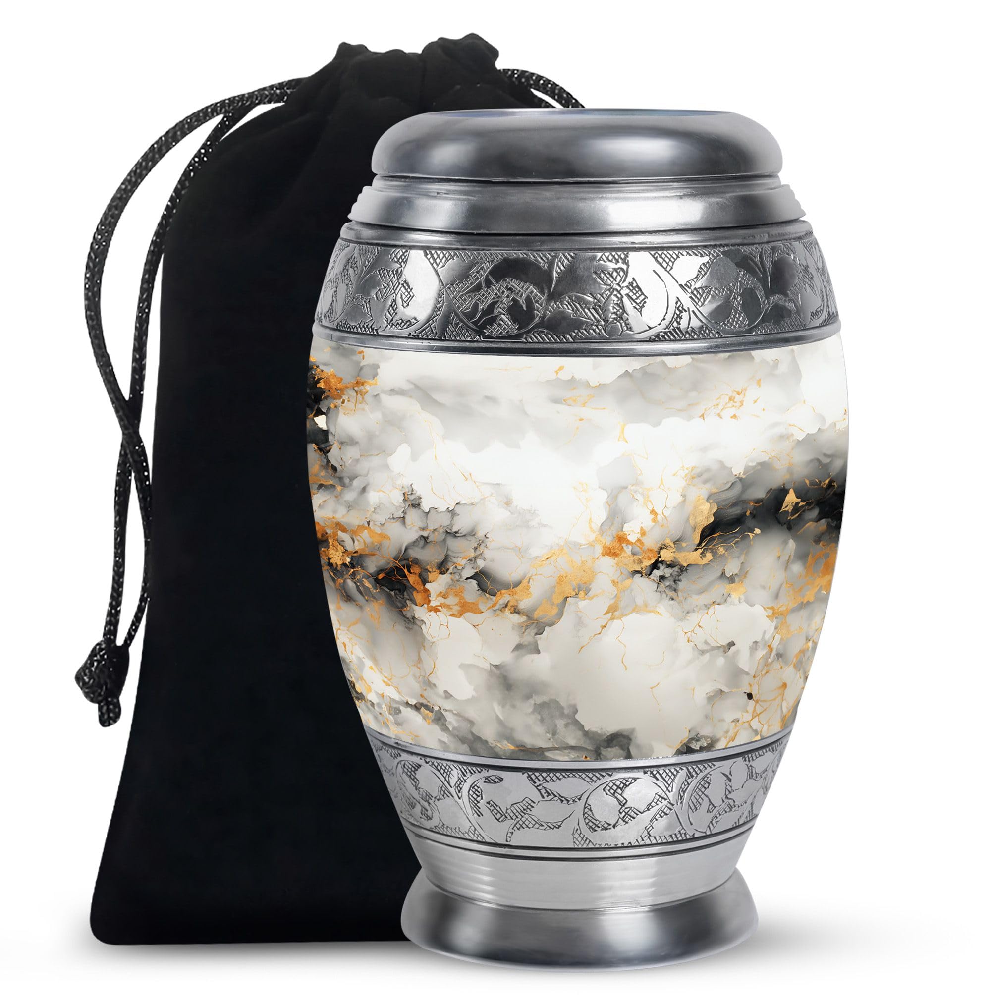 SUBSH Marble Design Metal Urn - Marble Urn for Ashes Adult Male ...