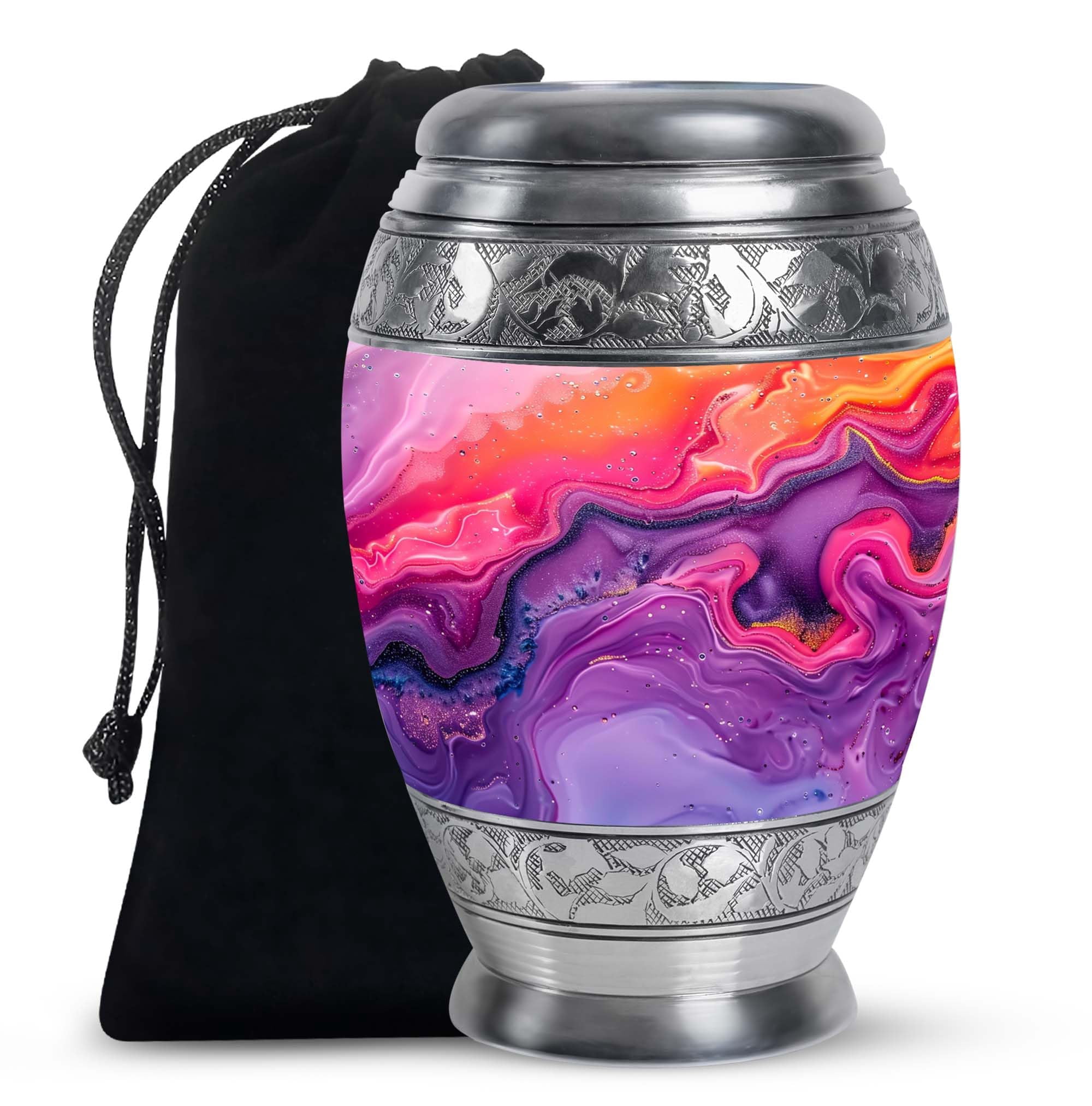 SUBSH Marble Design Metal Urn - Marble Urn for Ashes Adult Male - Urnas ...