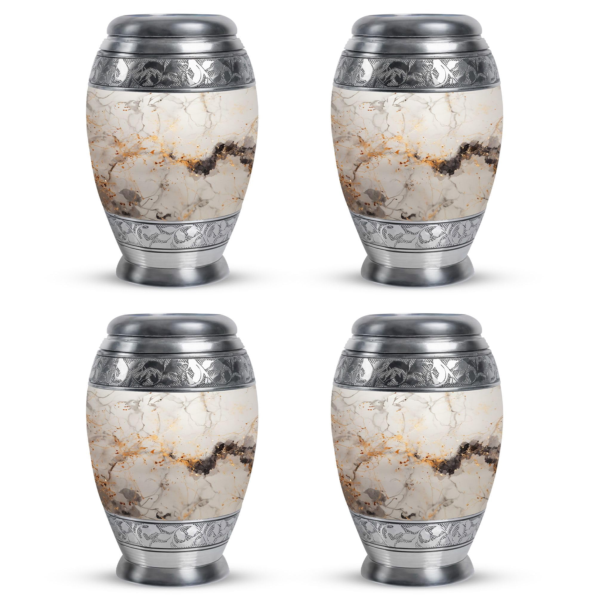 SUBSH Marble Design Metal Urn - Marble Urn for Burial - Cremation Urn ...