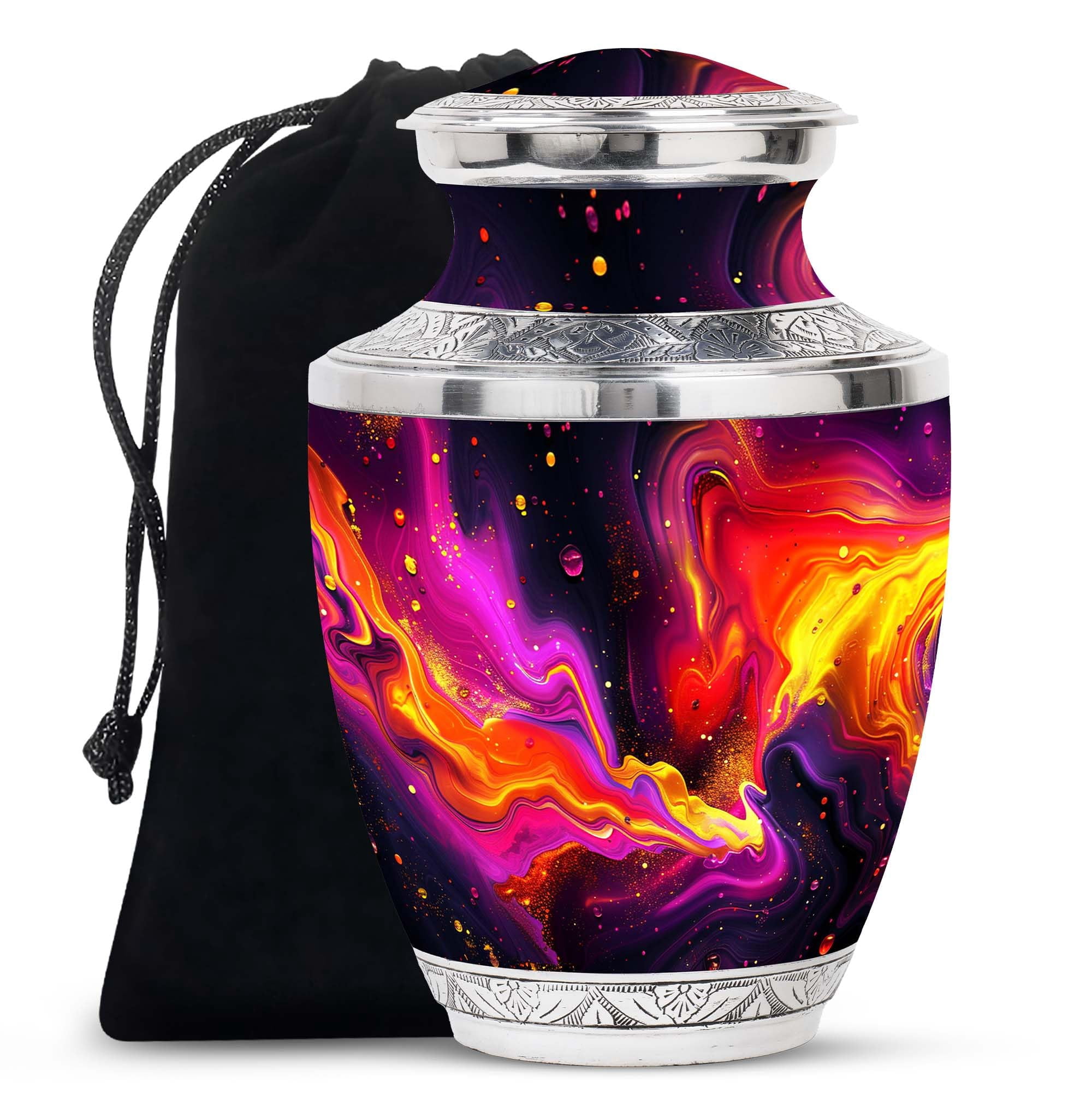 SUBSH Marble Design Metal Urn - Marble Urn for Burial In Ground ...