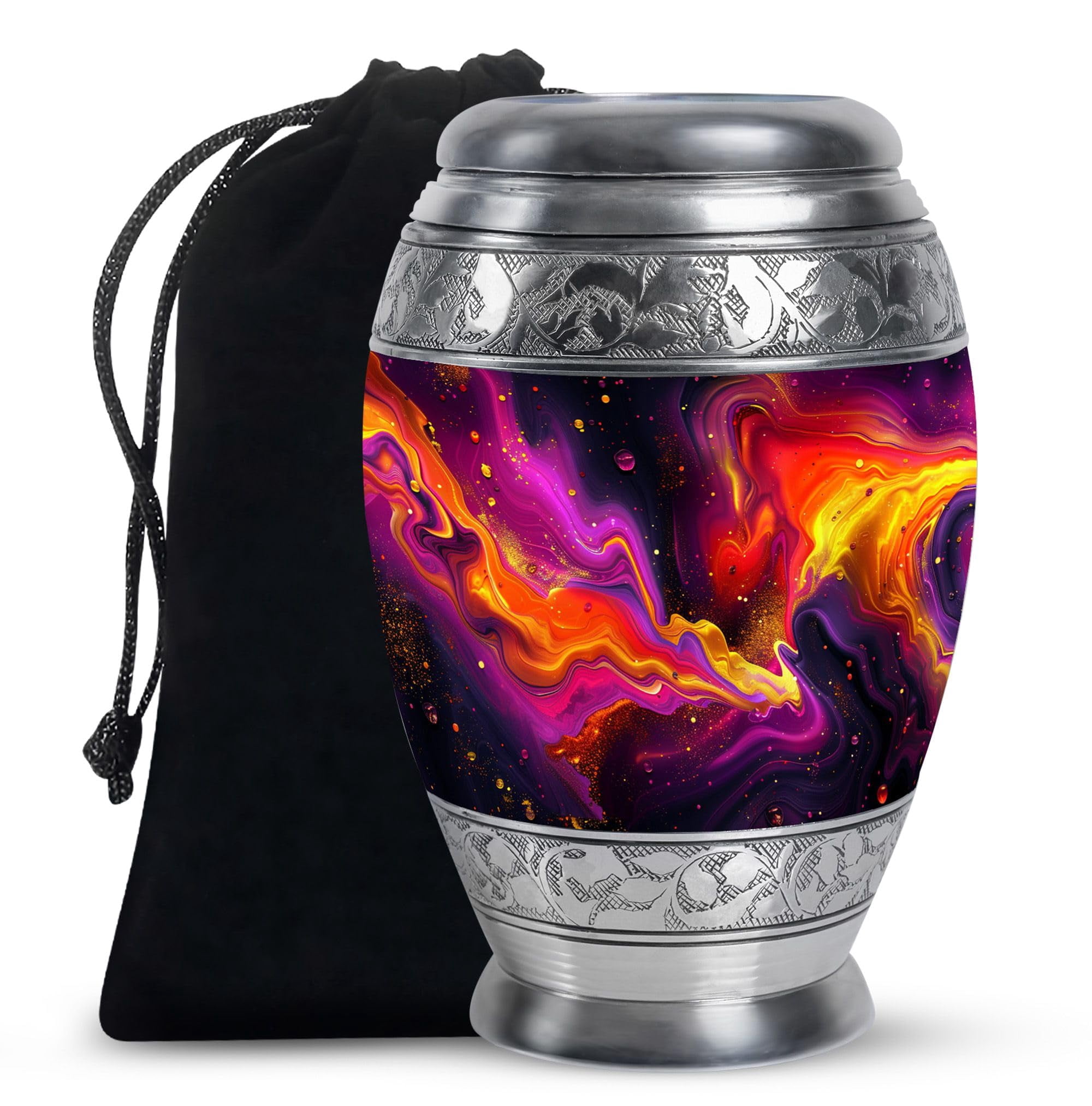 SUBSH Marble Design Metal Urn - Marble Urn for Burial In Ground - Urn ...
