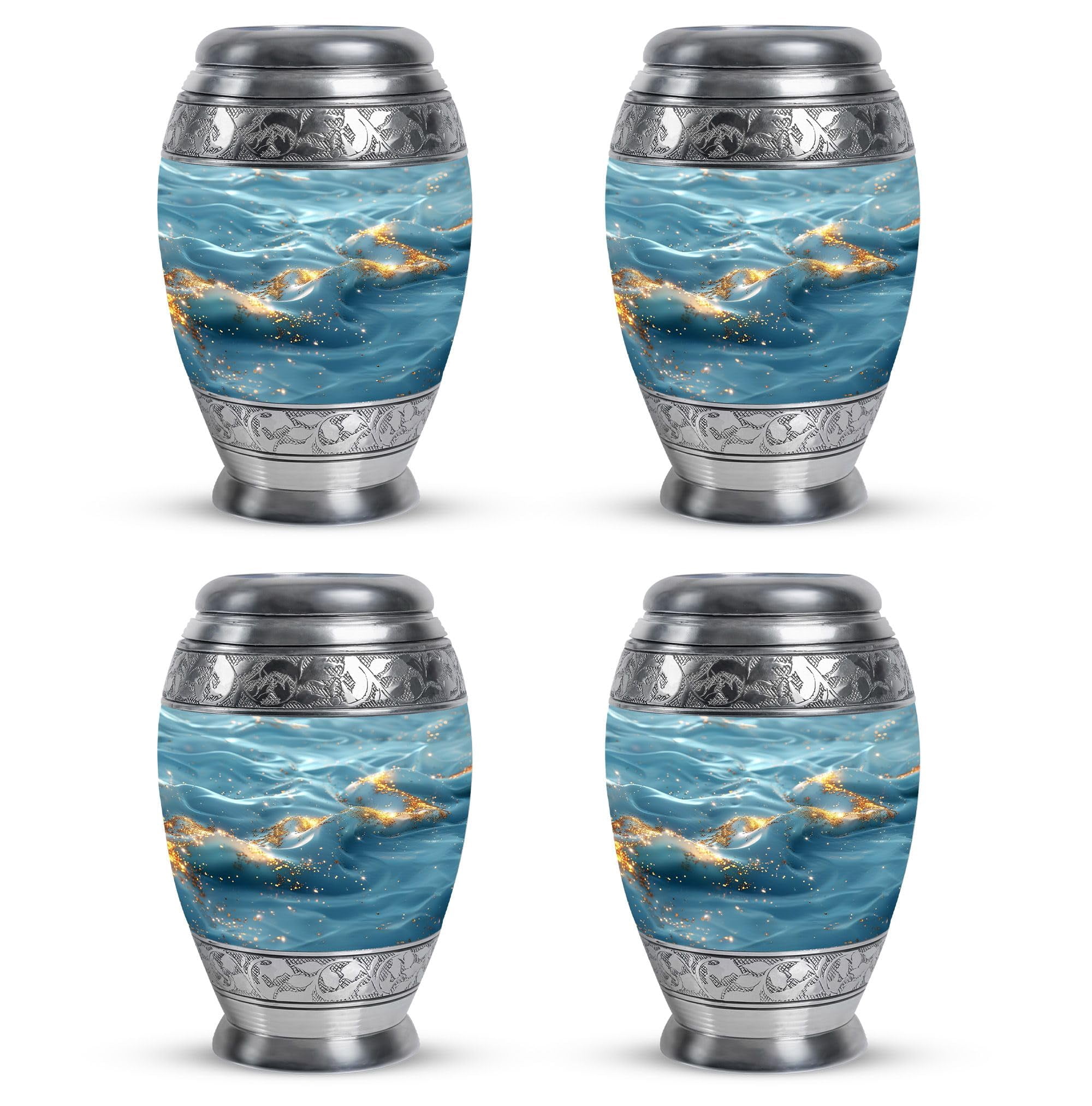 SUBSH Marble Design Metal Urn - Marble Urn for Burial - Medium Urns for ...