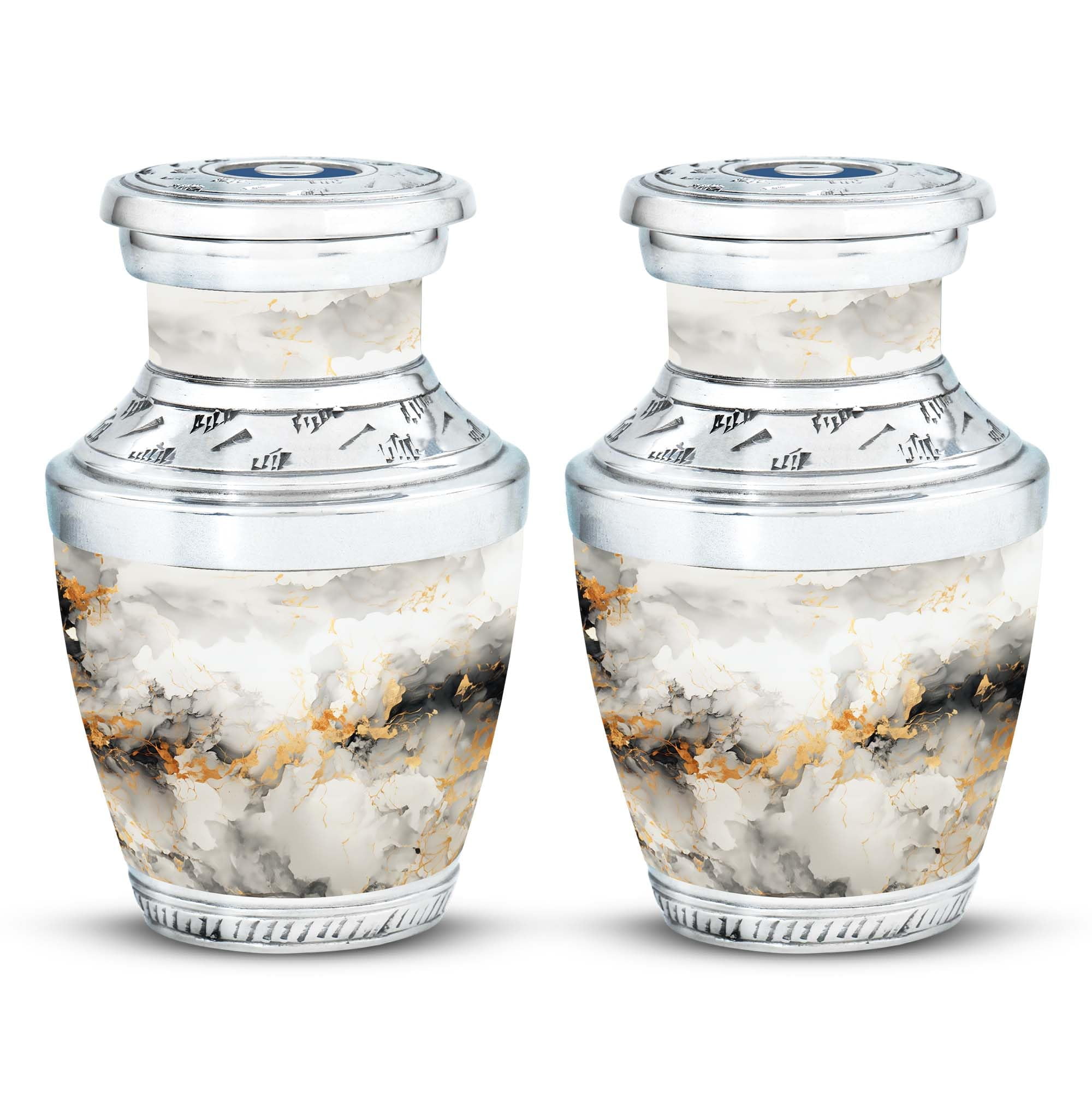 SUBSH Marble Design Metal Urn - Marble Urn - Urn for Ashes - Urns for ...