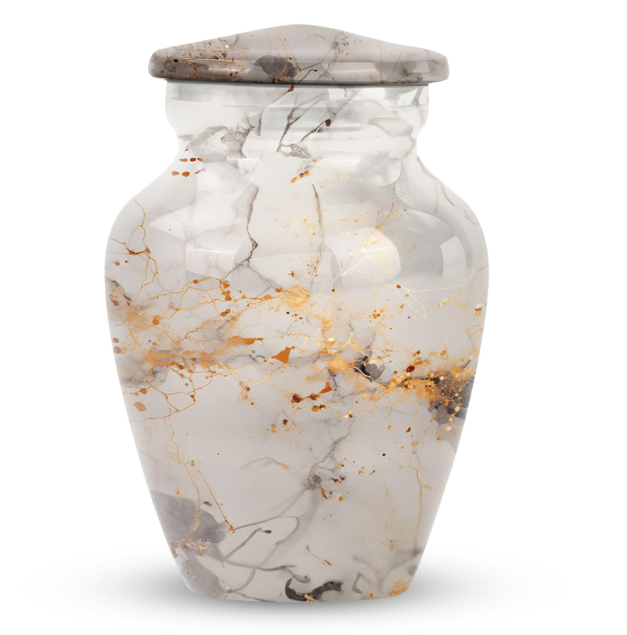 SUBSH Marble Design Metal Urn - Small Urn for Ashes - Cremation Urn ...