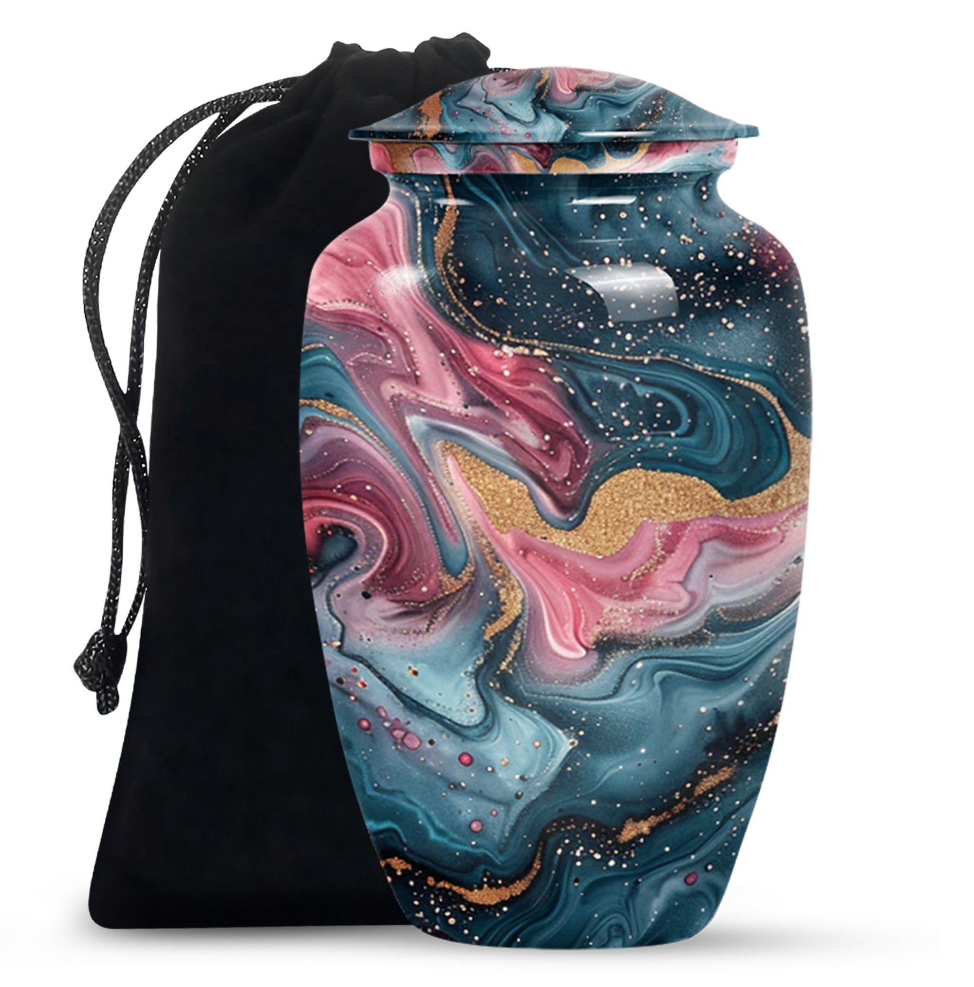 SUBSH Marble Design Metal Urn - Urns for Ashes - Cremation Urn ...