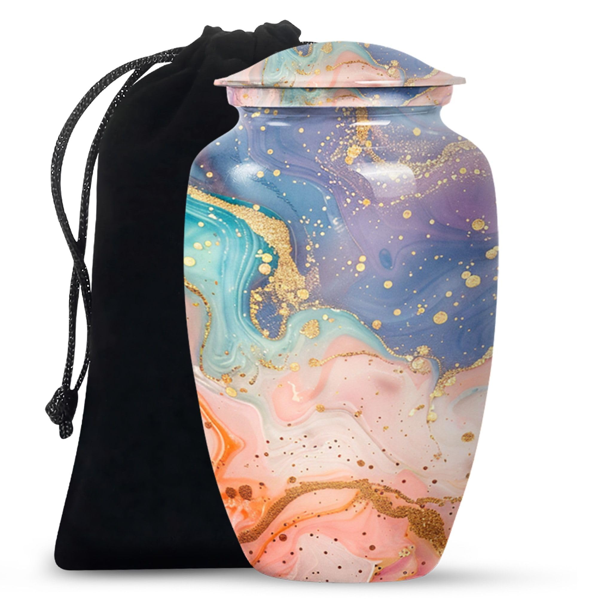 SUBSH Marble Design Metal Urn - Urns for Burial - Urn for Ashes ...