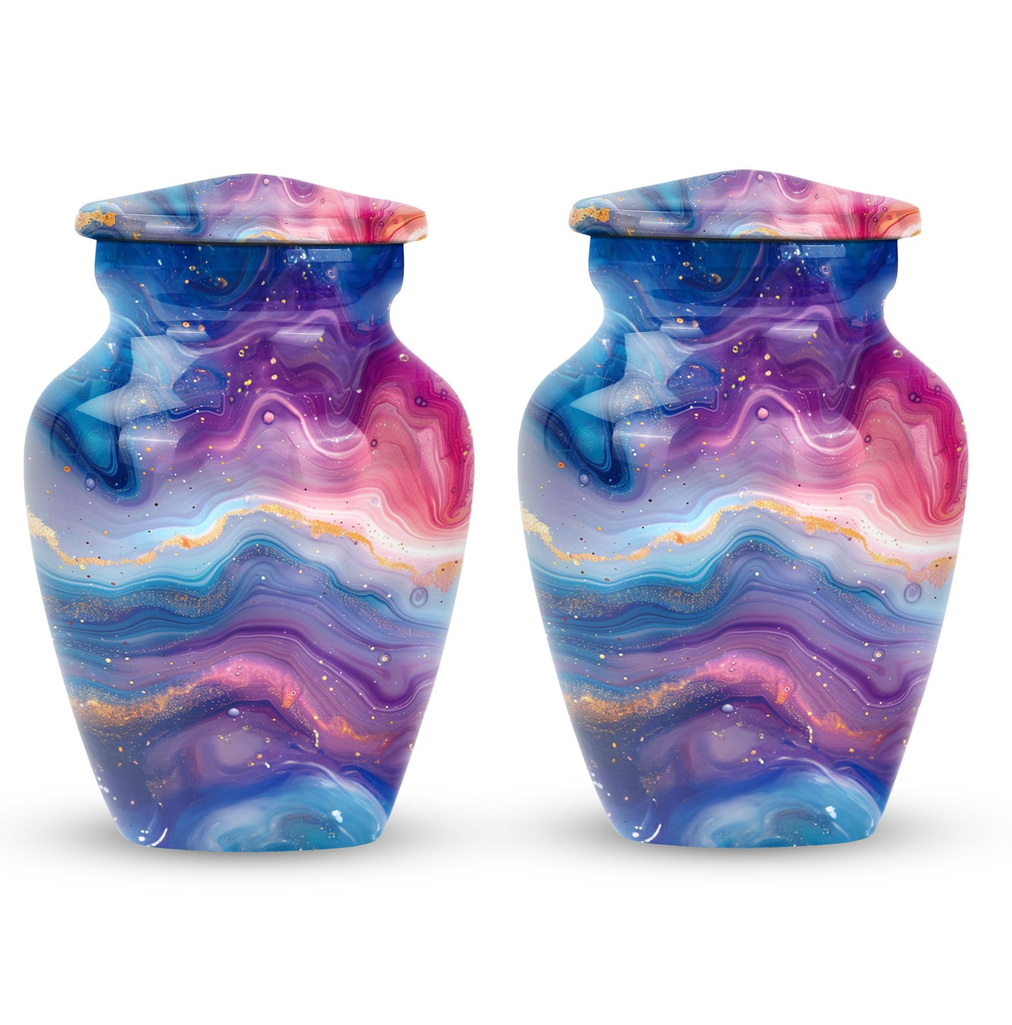 SUBSH Mini Urn Marble Design Metal Urn - Urn for Ashes for Women & Men ...