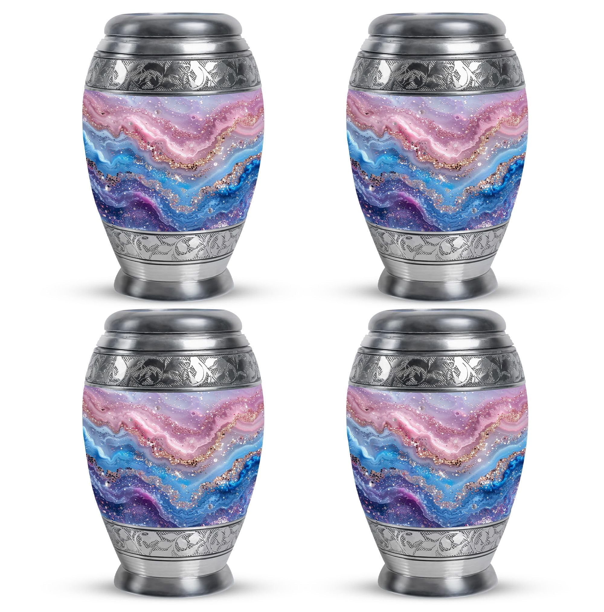SUBSH Mini Urns for Ashes Marble Design Metal Urn - Marble Urn for ...