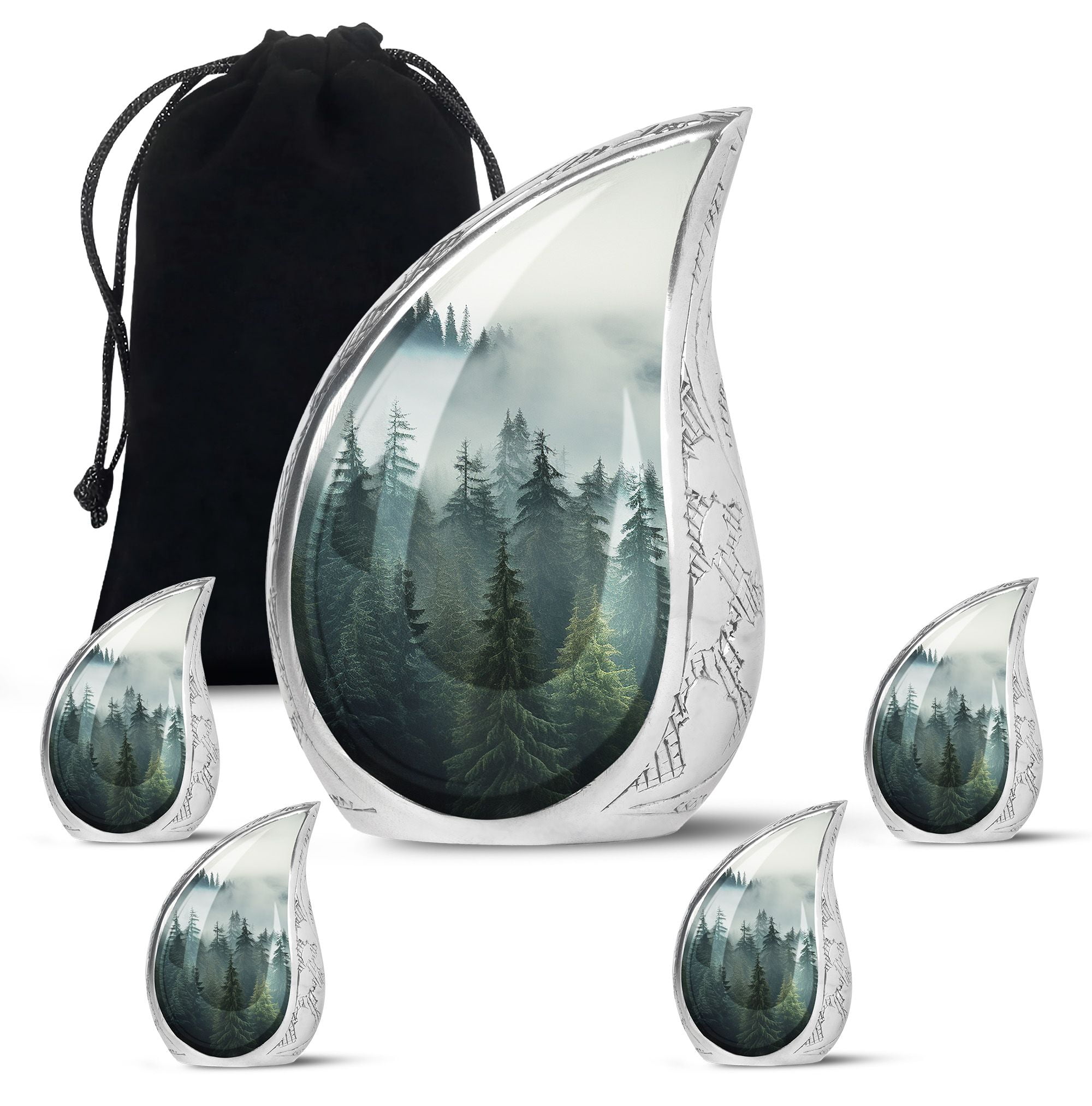 SUBSH Misty Mountain Forest - Urns For Human Ashes Adult - Small Urns ...