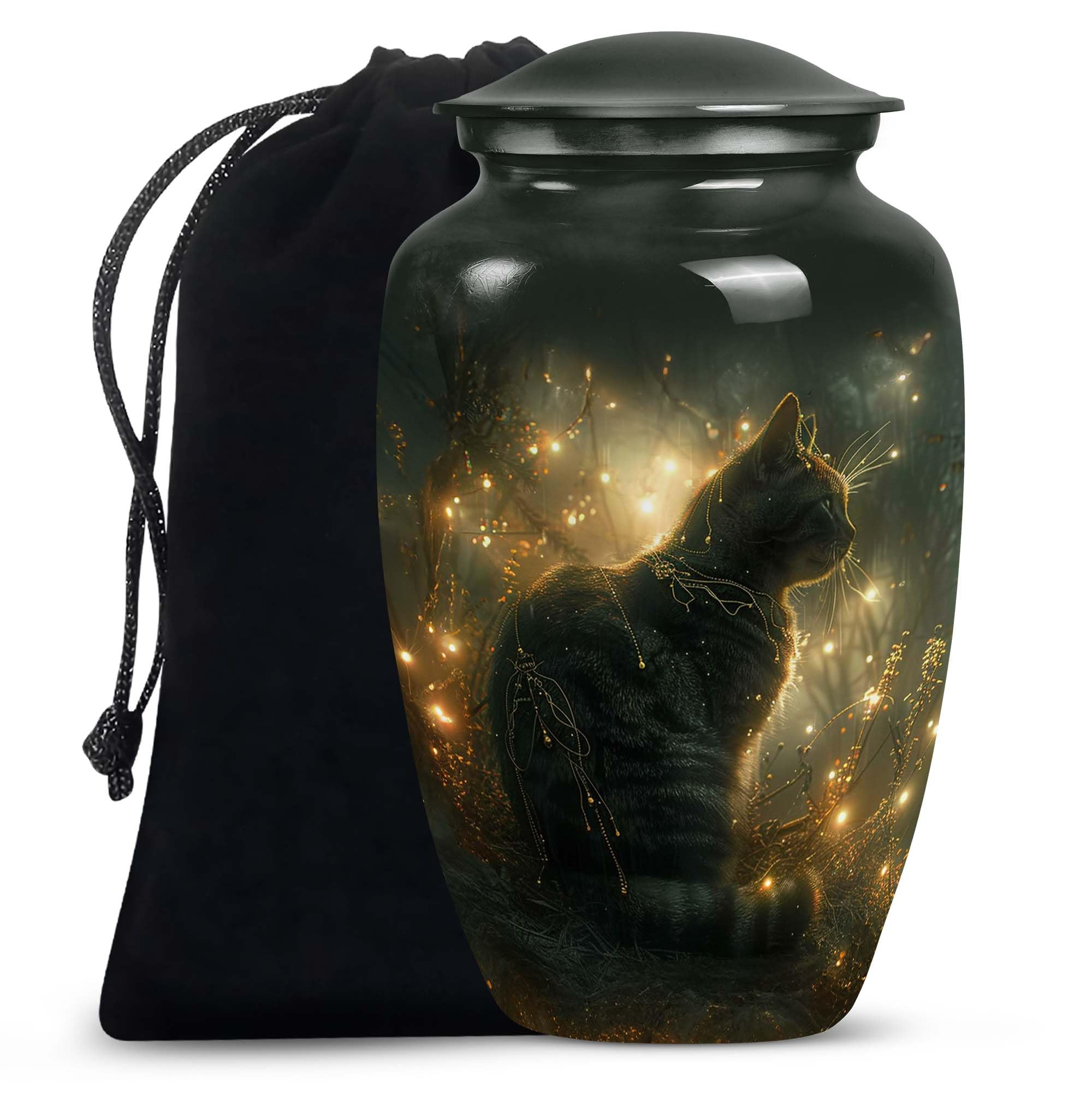 SUBSH Mystical Pet Urn Cat Urns for Ashes - Portable Urns for Human ...