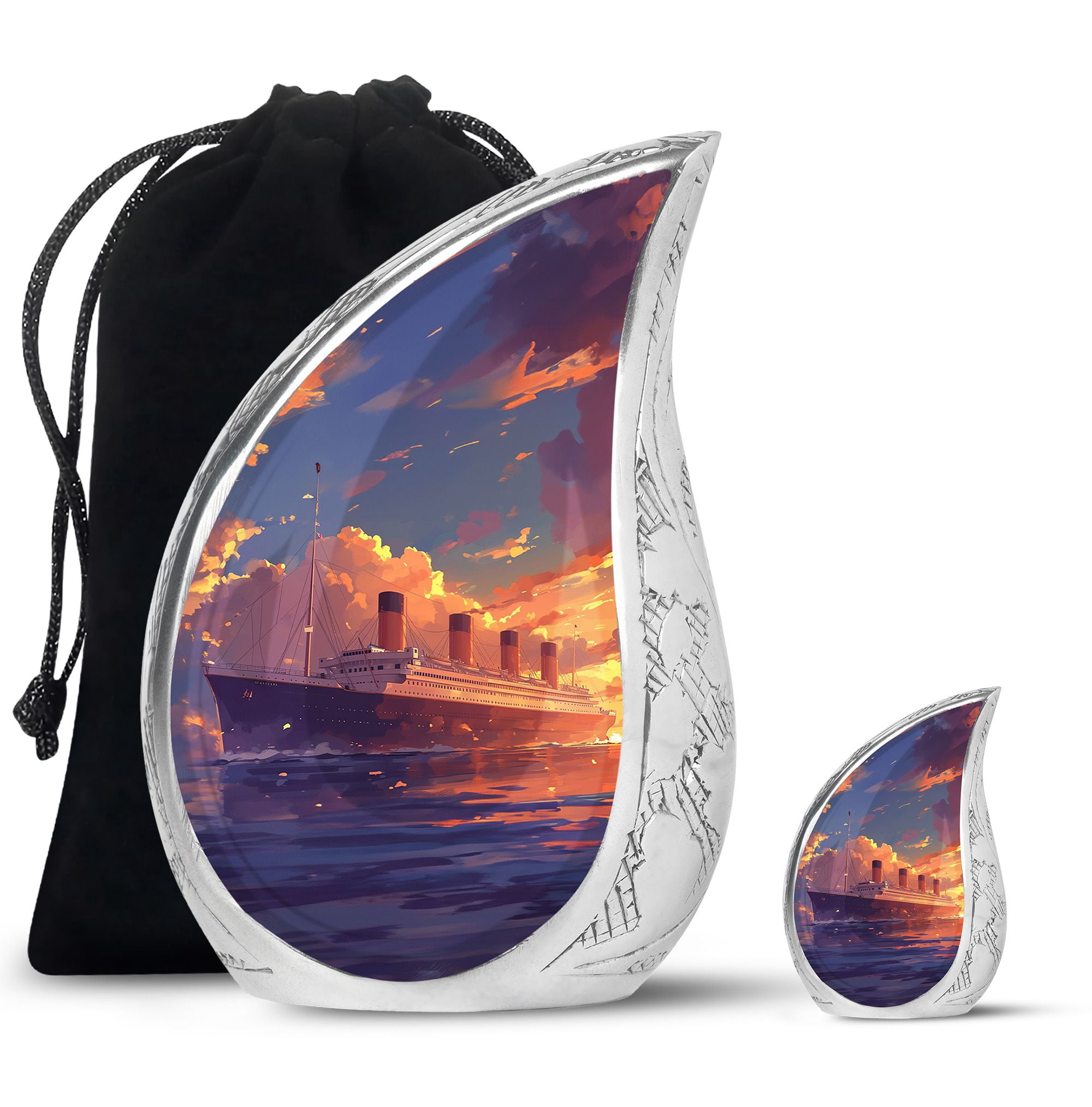 SUBSH Nautical Dawn With Vintage Ocean Liner - Cremation Urn Human ...