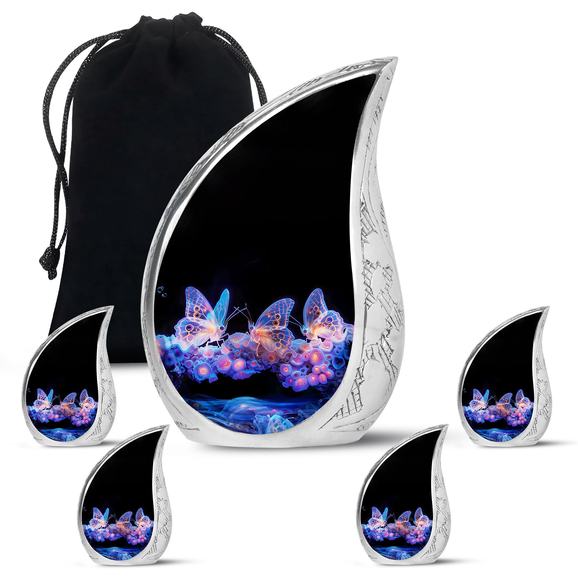 SUBSH Neon Butterfly Nebula - Cremation Urns For Human Ashes - Small Urn For Human Ashes - Urn ...