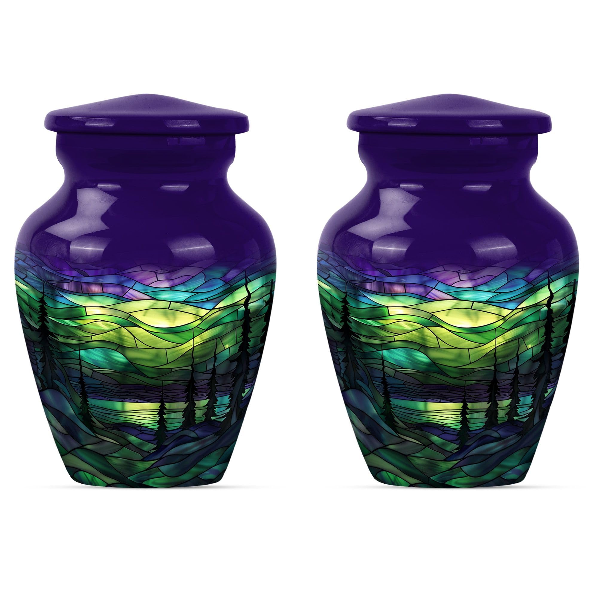 SUBSH Northern Lights Urn - Ash Keepsake - Adult Urns for Human Ashes ...