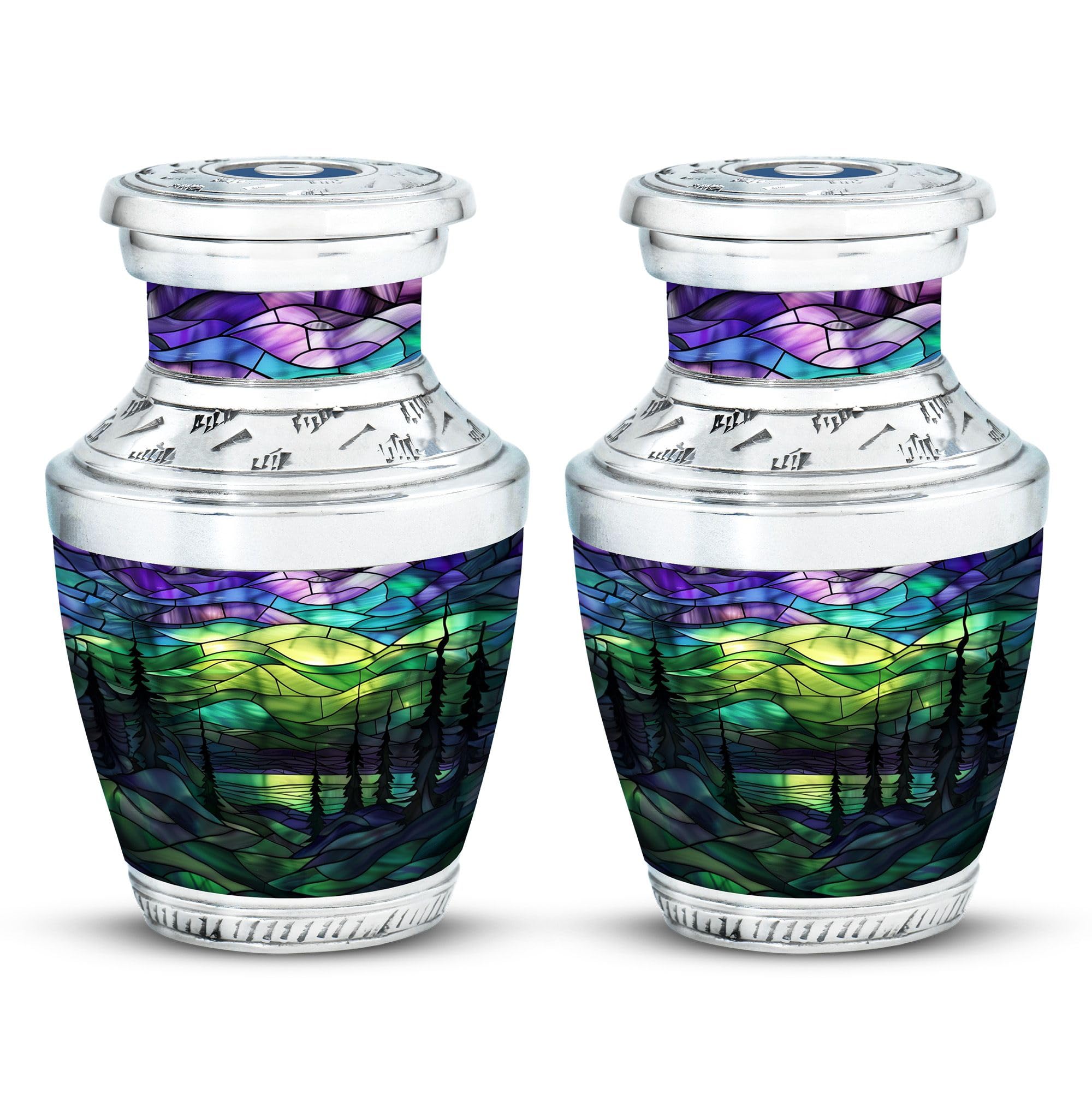 SUBSH Northern Lights Urn - Ash Keepsake - Cremation Urns for Adult ...