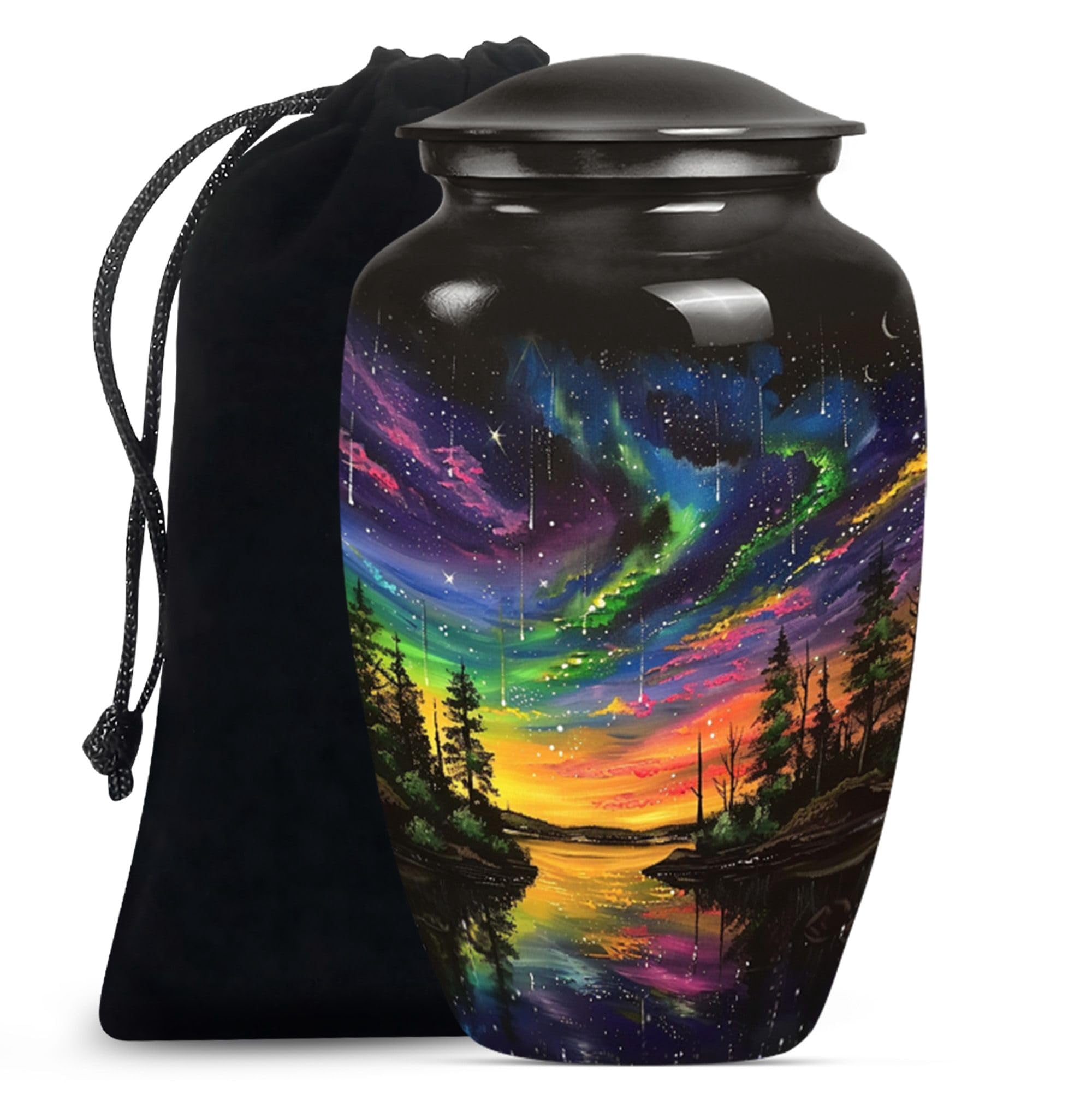 SUBSH Northern Lights Urn for Ashes - Large Cremation Urns - Urns for ...