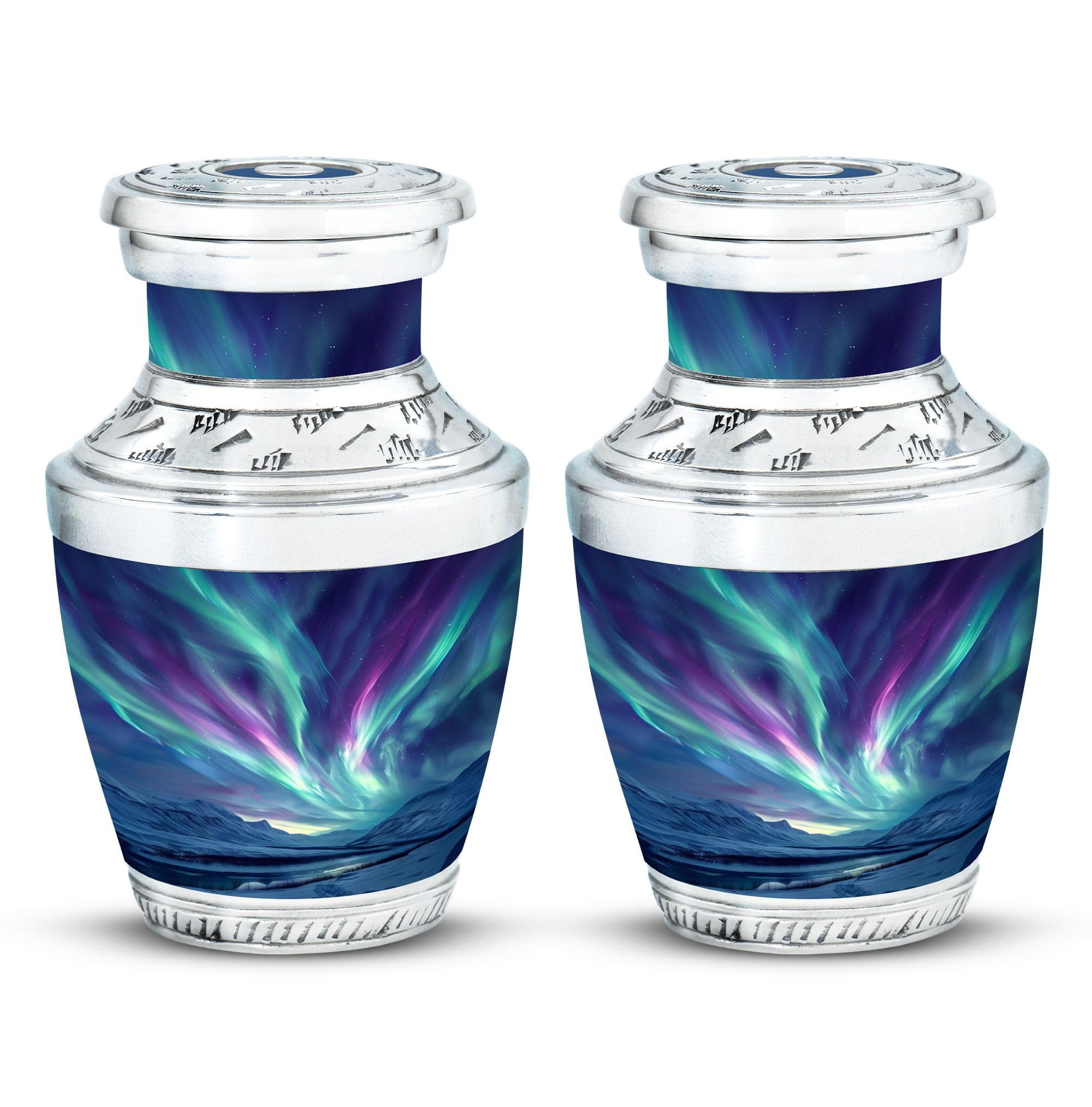 SUBSH Northern Lights Urn for Ashes - Small Urns for Dad - Funeral Urn ...