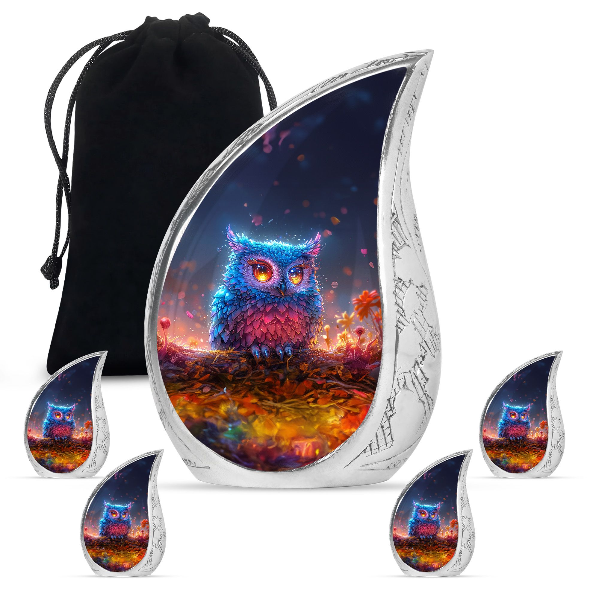 SUBSH Owl Ash Urns For Humans - Funeral Urn Ashes - Small Cremation Urn ...