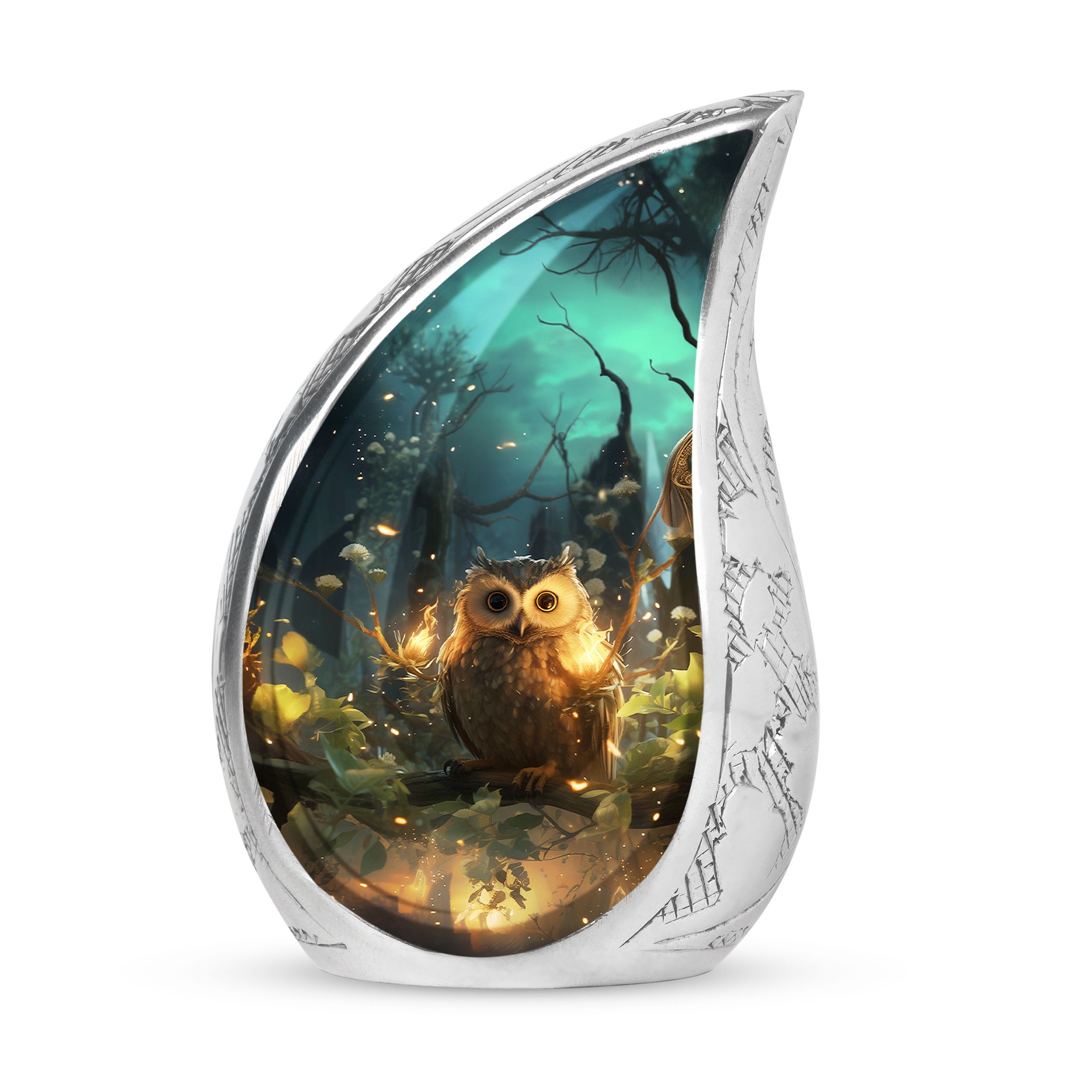 SUBSH Owl In Light Tree - Ash Urns For Humans - Urns For Adult Male ...