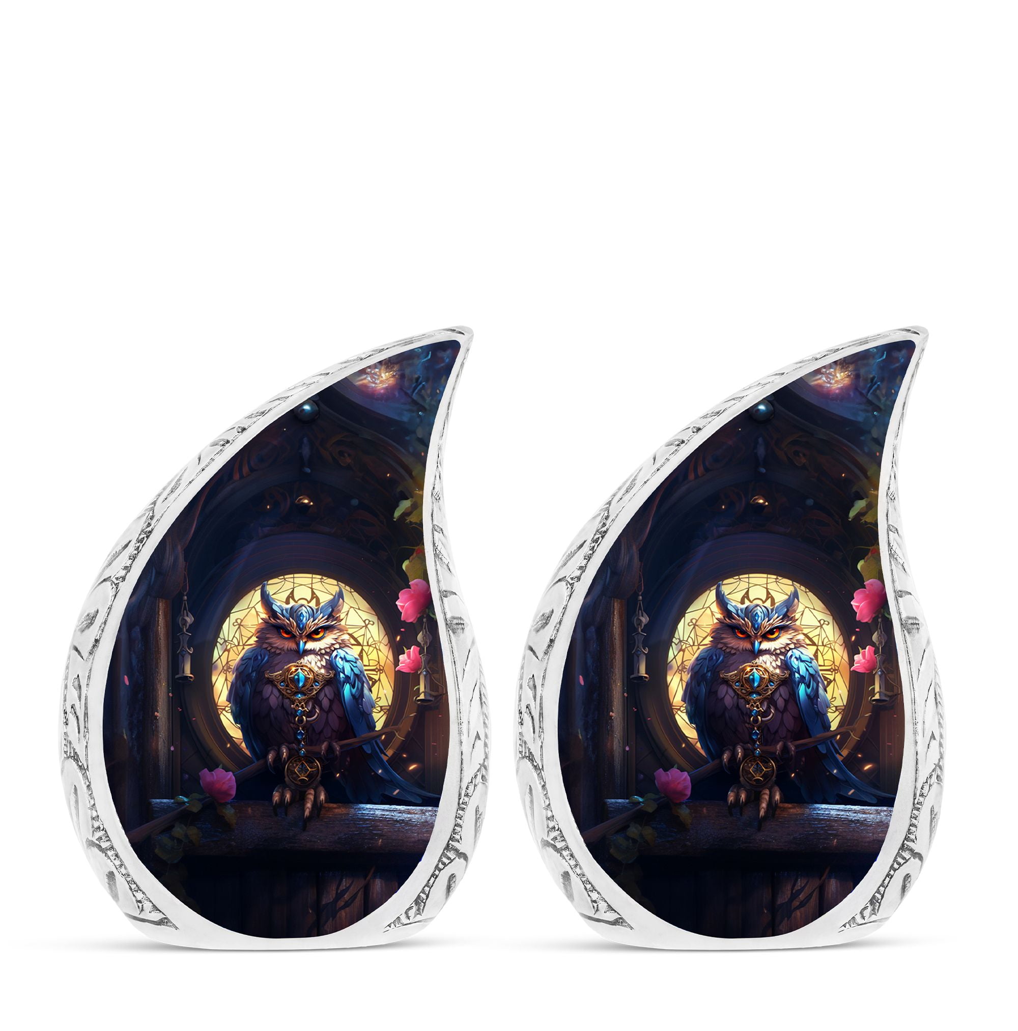 SUBSH Owl Sitting Clock Towerr - Cremation Urn For Adults - Cremation ...
