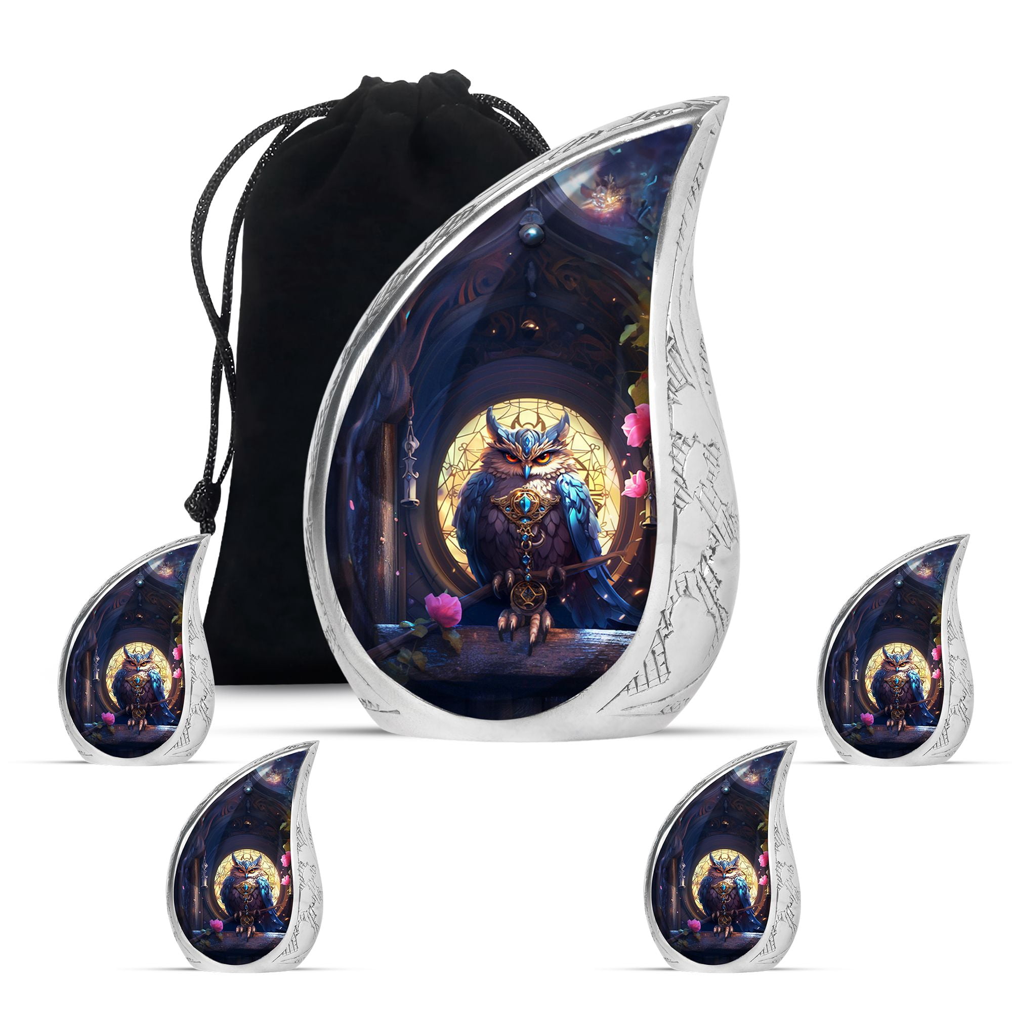 SUBSH Owl Sitting Clock Towerr - Cremation Urns For Adult Ashes ...
