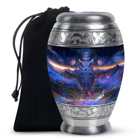 Hand Painted Metal Cremation Urn - Cremation Urn - Solid Metal Funeral ...